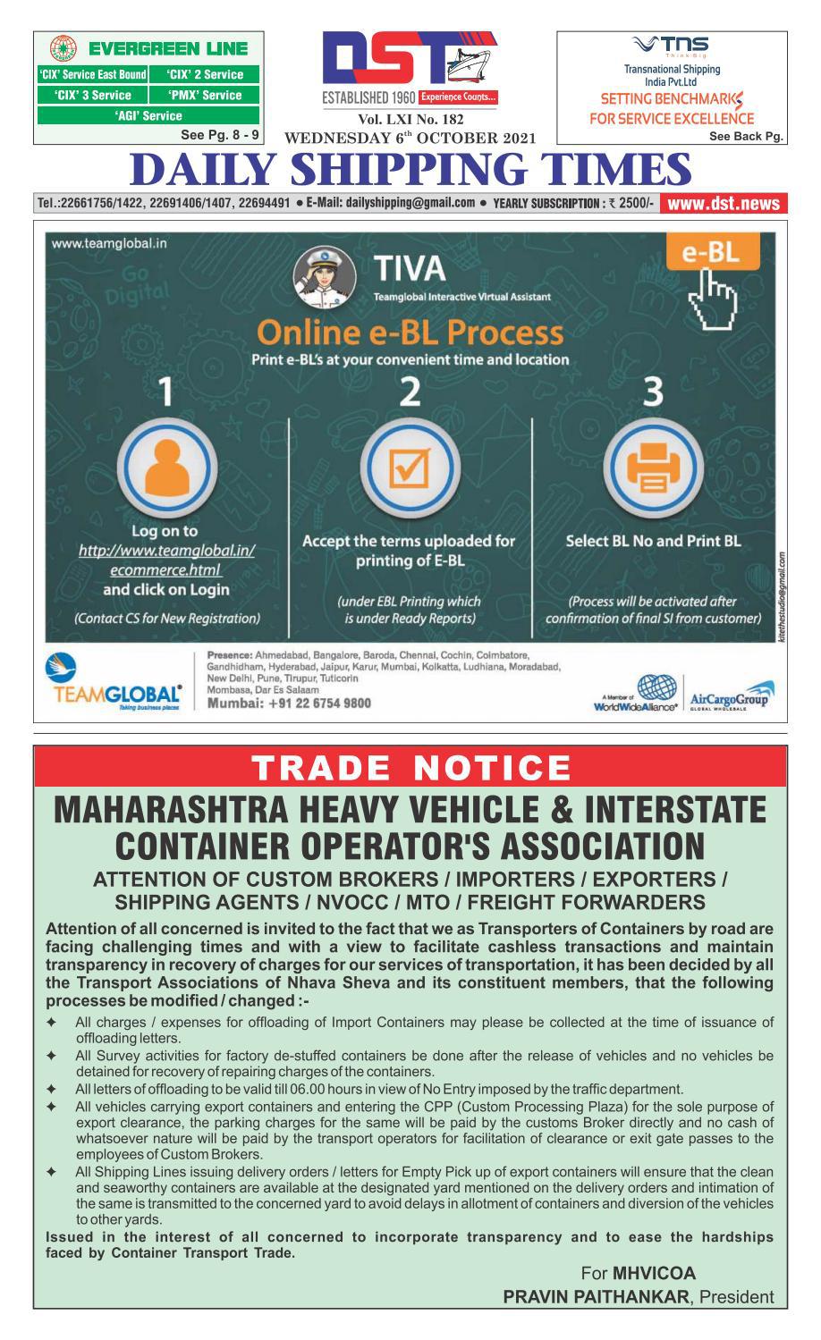 Mum-06-10-21 by Daily Shipping Times - Issuu