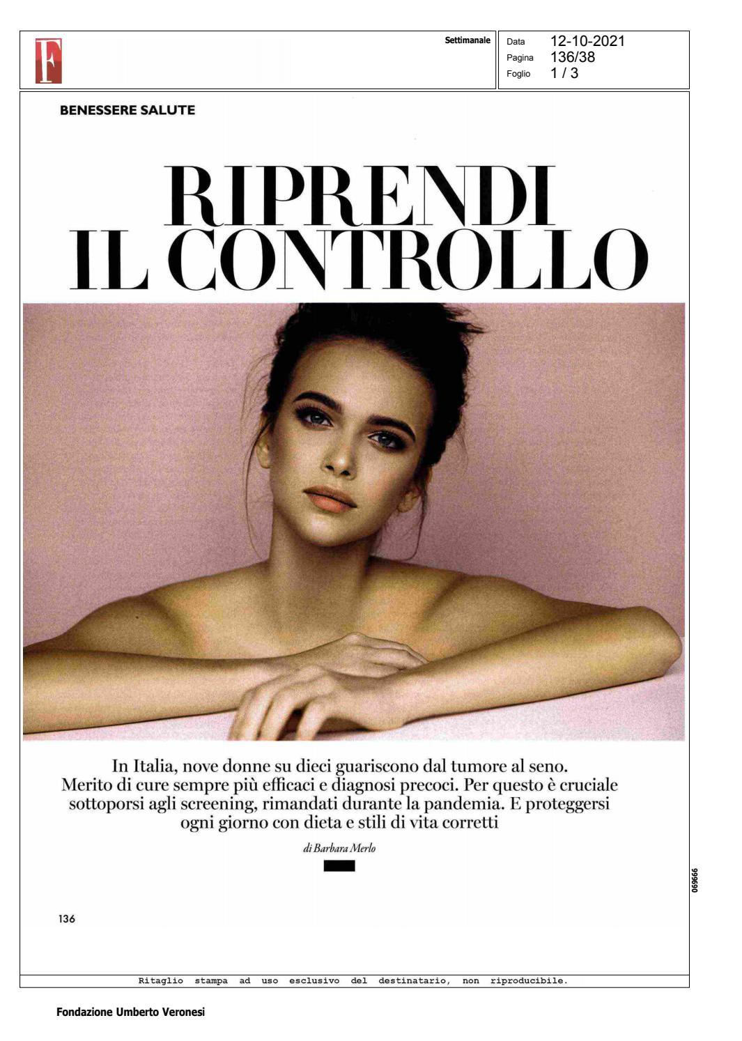 F_06.10.2021 by Fondazione Umberto Veronesi - Issuu