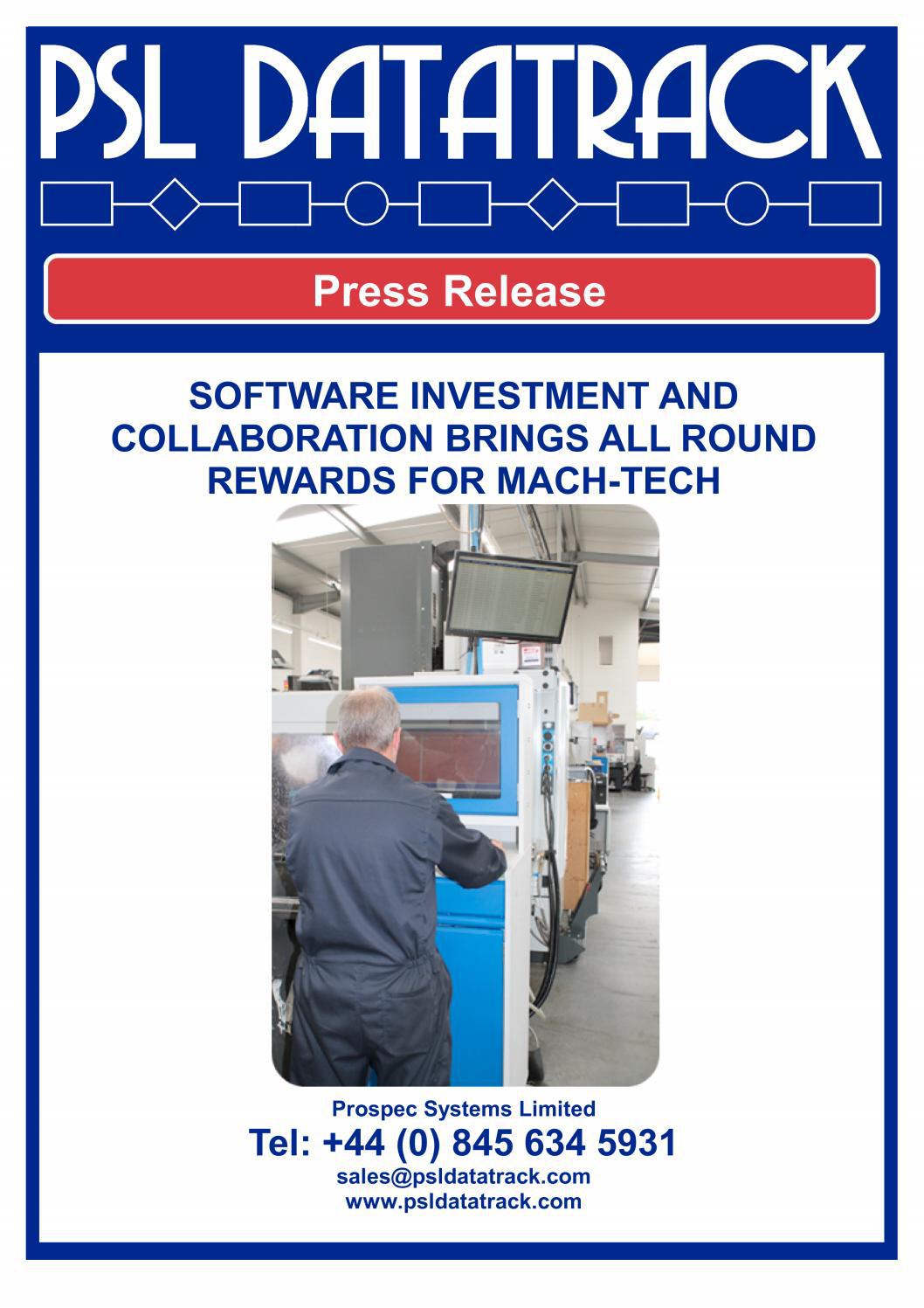Software Investment And Collaboration Brings All Round Rewards For Mach ...