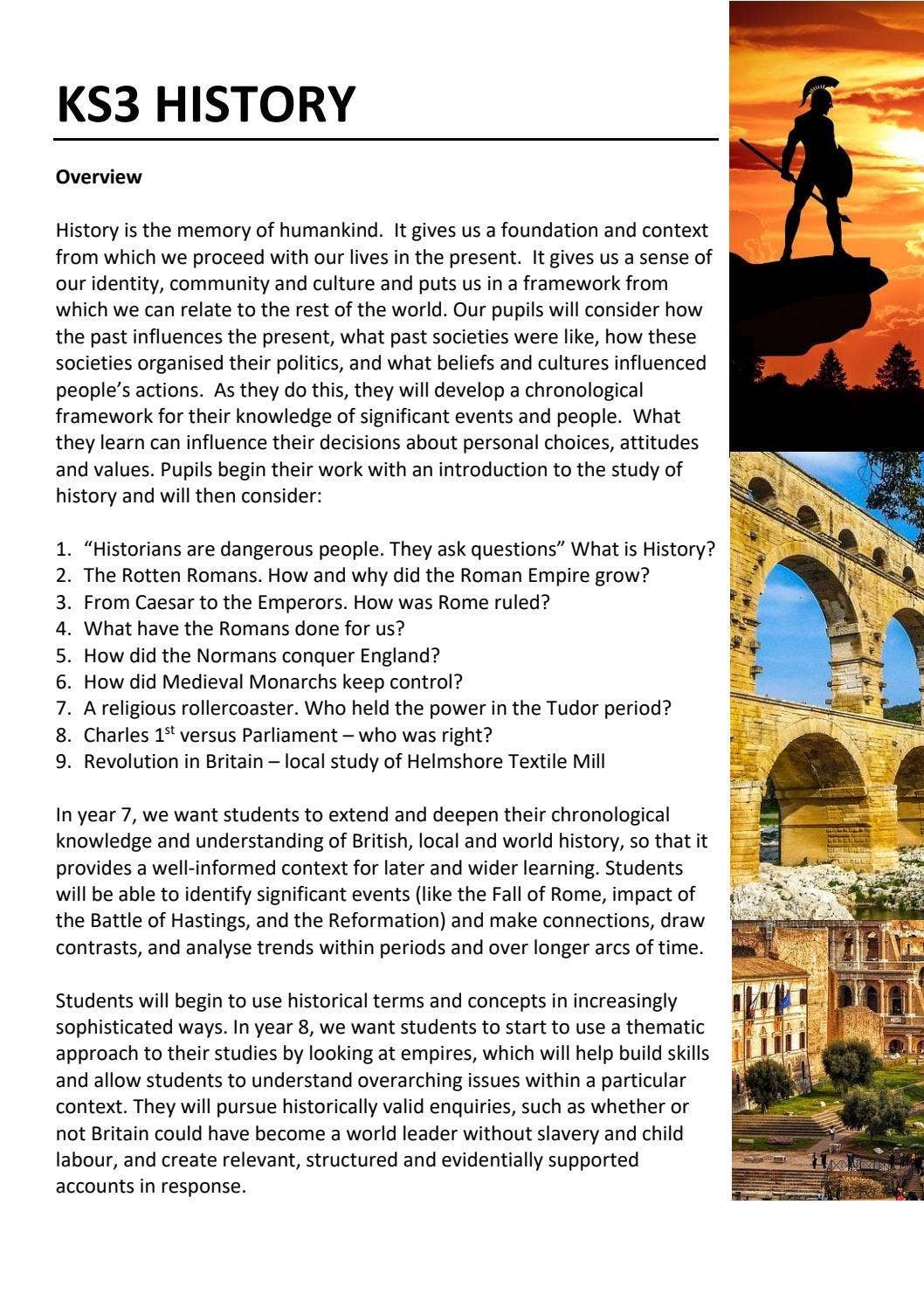 History KS3 2021-2022 by Schudio - Issuu