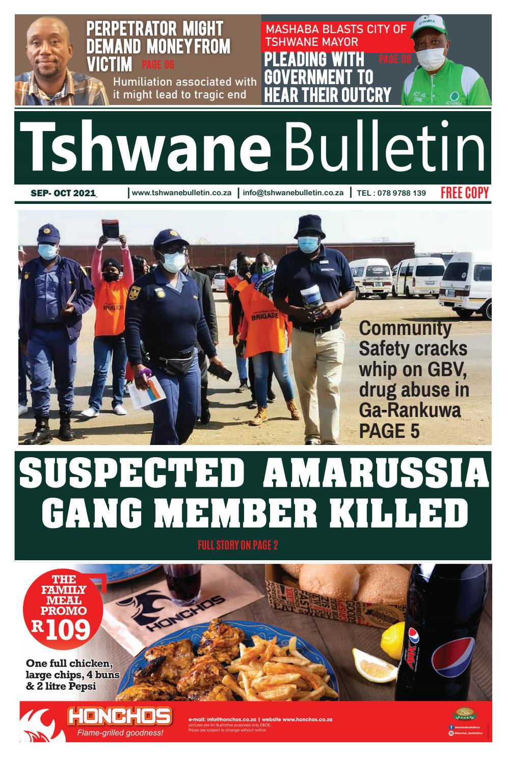 TSHWANE BULLETIN SEPTEMBER-OCTOBER 2021 by Tshwane BulletinLive - Issuu