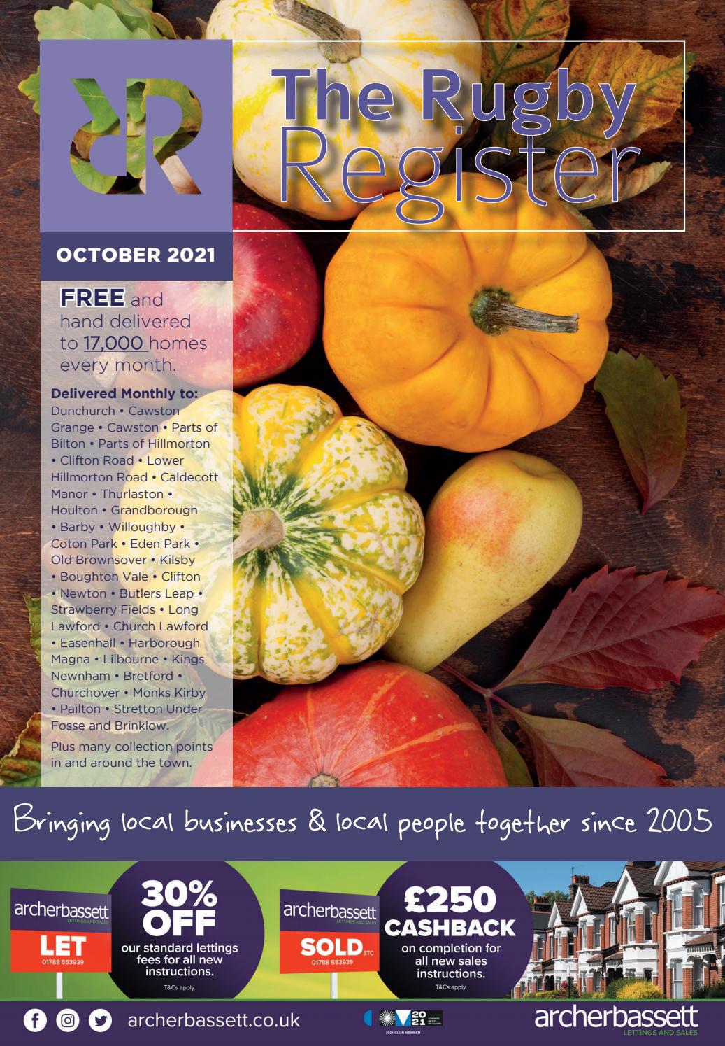 The Rugby Register October 2021 Edition by RUGBY REGISTER - Issuu