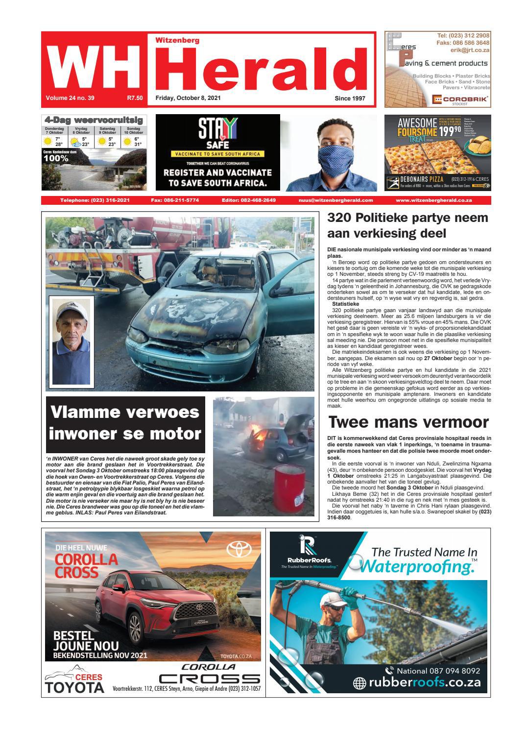 Witzenberg Herald Vol.24 no.39 (Online Weergawe) by Witzenberg Herald ...