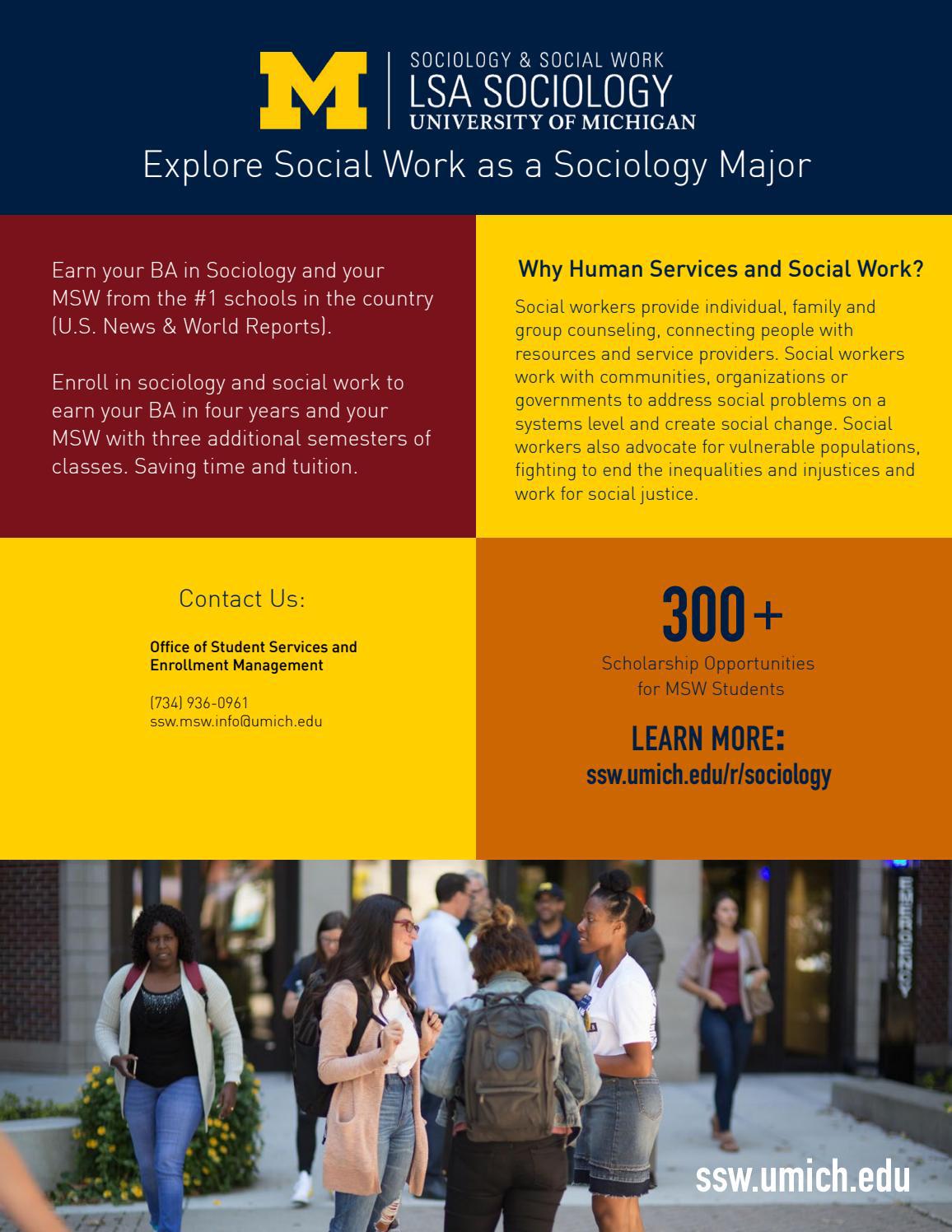 Explore Social Work as a Sociology Major by University of Michigan ...