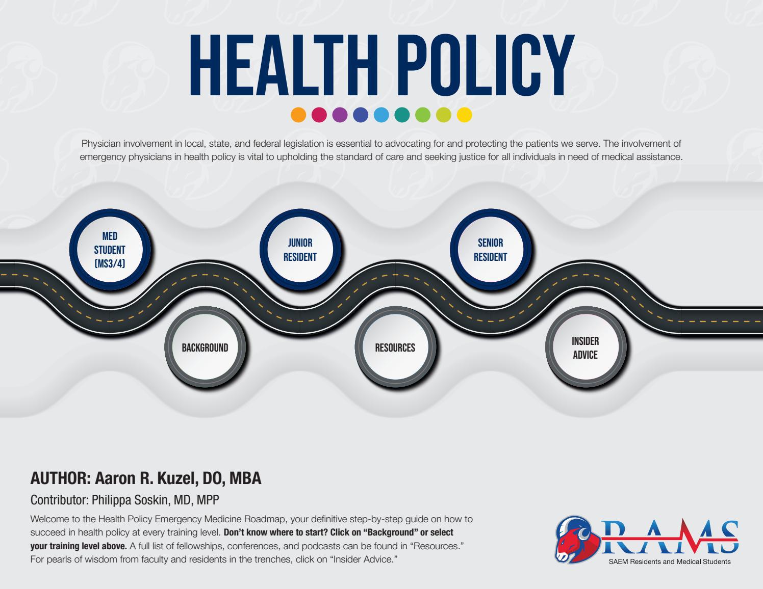 RAMS Health Policy Roadmap by Society for Academic Emergency Medicine ...