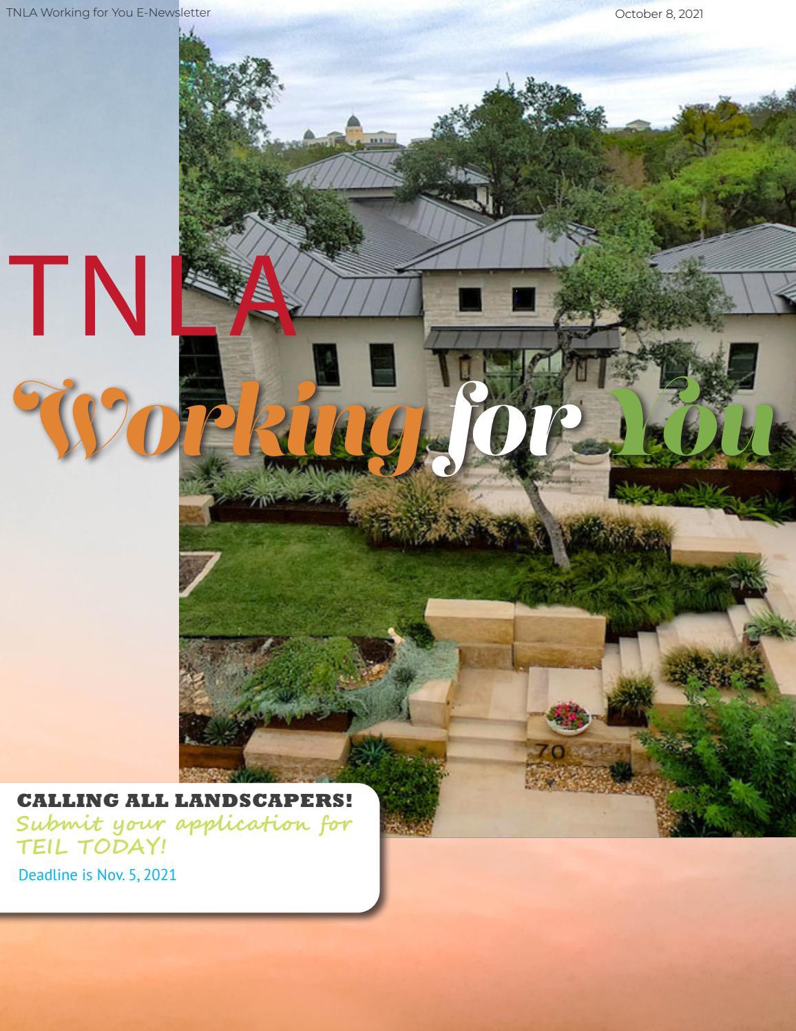 TNLA Working For You, October 8, 2021 by Texas Nursery & Landscape ...