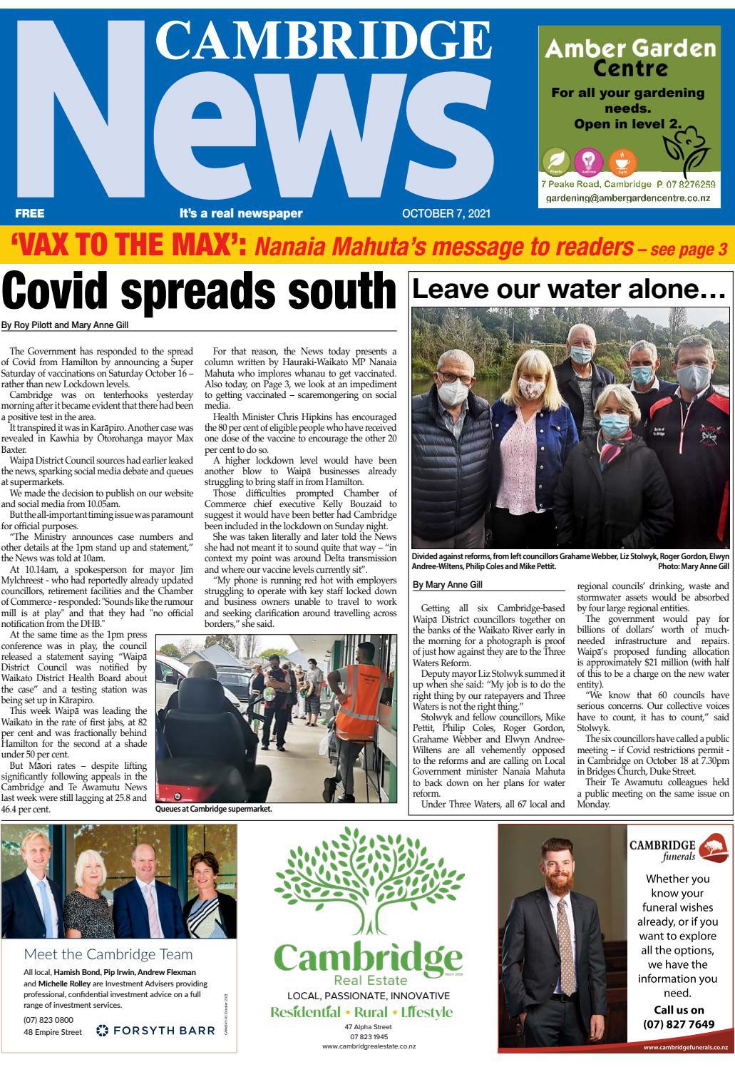 Cambridge News | October 7, 2021 by Cambridge News, King Country News ...