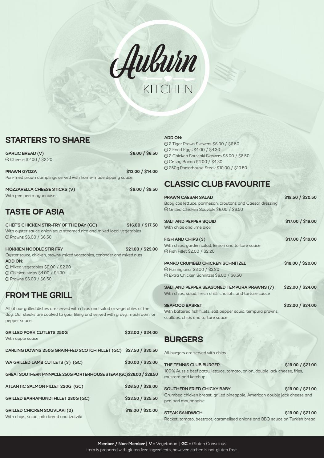 Auburn Kitchen Menu by Bankstown Sports Club - Issuu
