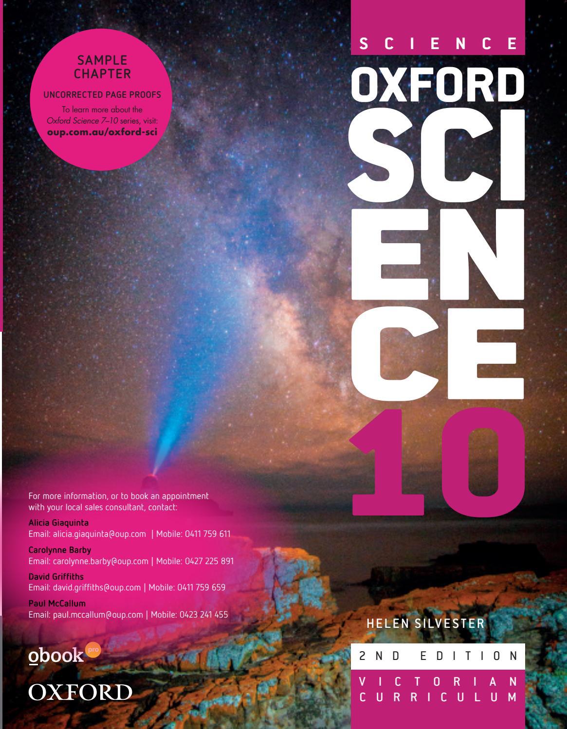 Oxford Science Victorian Curriculum Year 10 by OUPANZ - Issuu