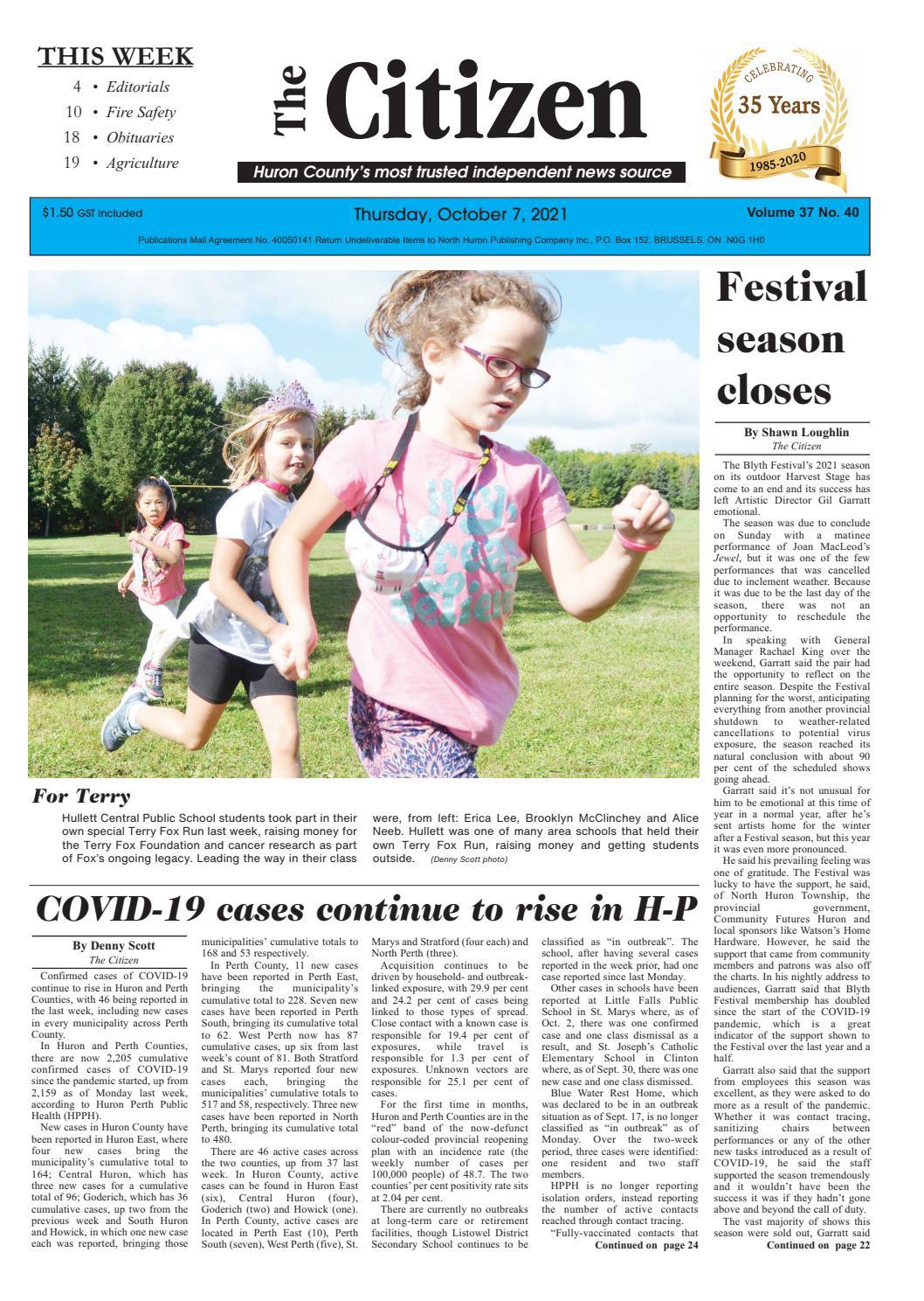 The Citizen - Oct. 7, 2021 by North Huron Publishing Company Ltd. - Issuu