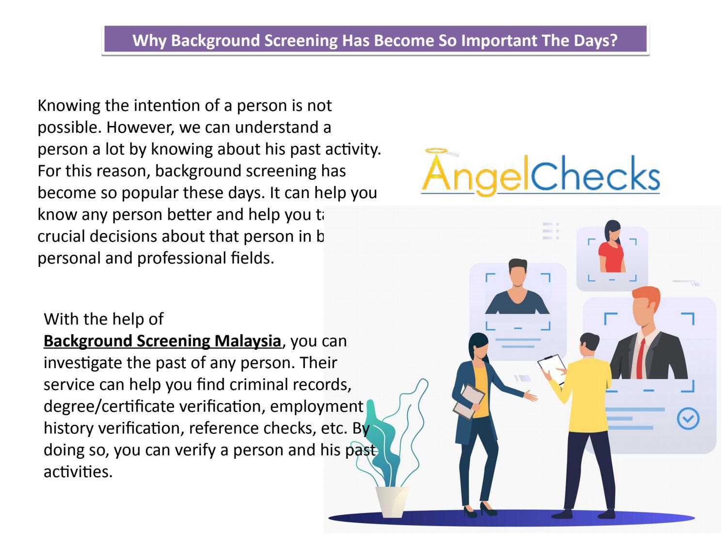 Why Background Screening Has Become So Important The Days? by Angel ...