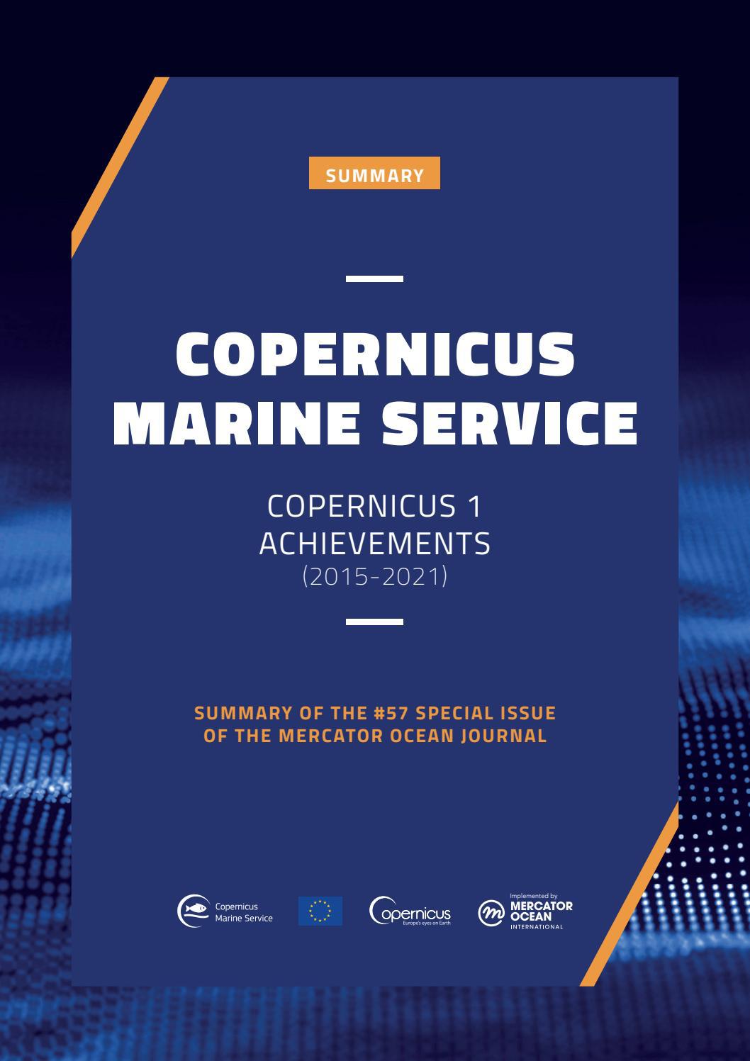 Booklet : Summary of the #57 Copernicus Achievements (2015-2021) by ...