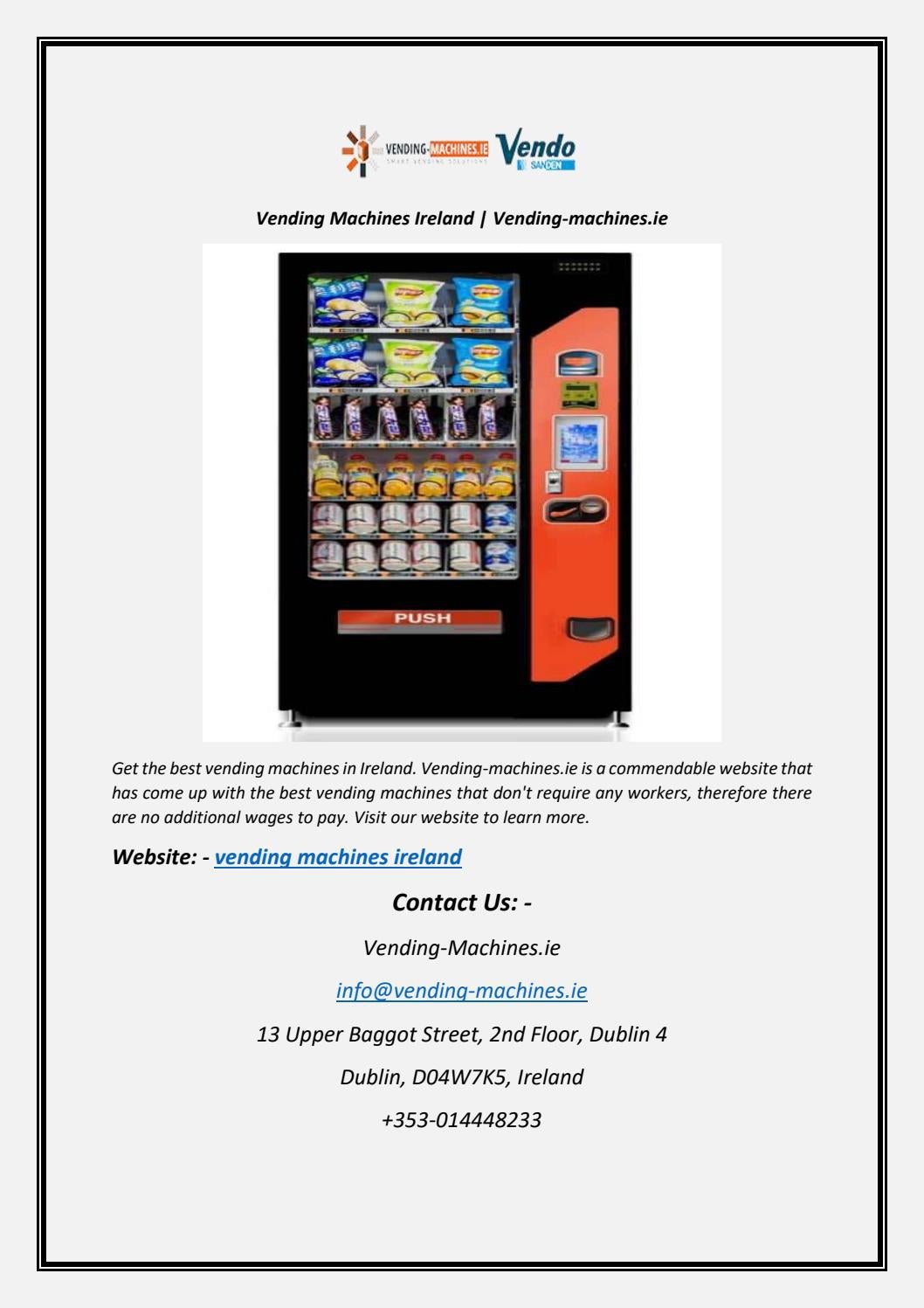 Vending Machines Ireland Vending Machines Ie By Vending Machines Ie
