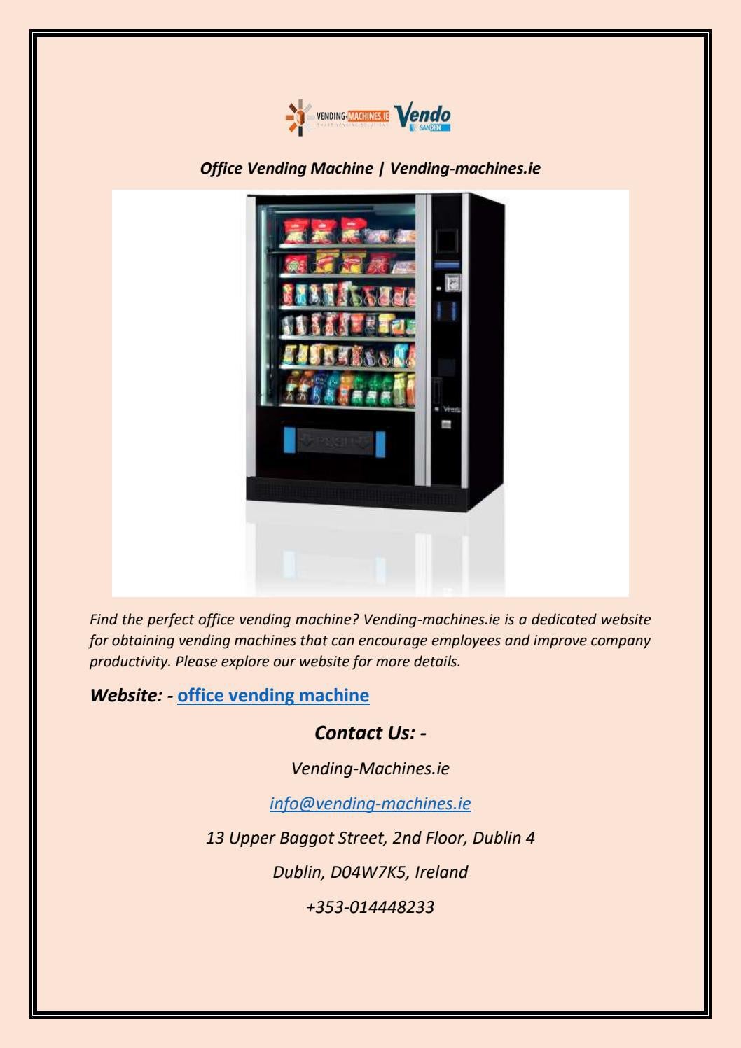 Office Vending Machine | Vending-machines.ie by Vending-Machines.ie - Issuu