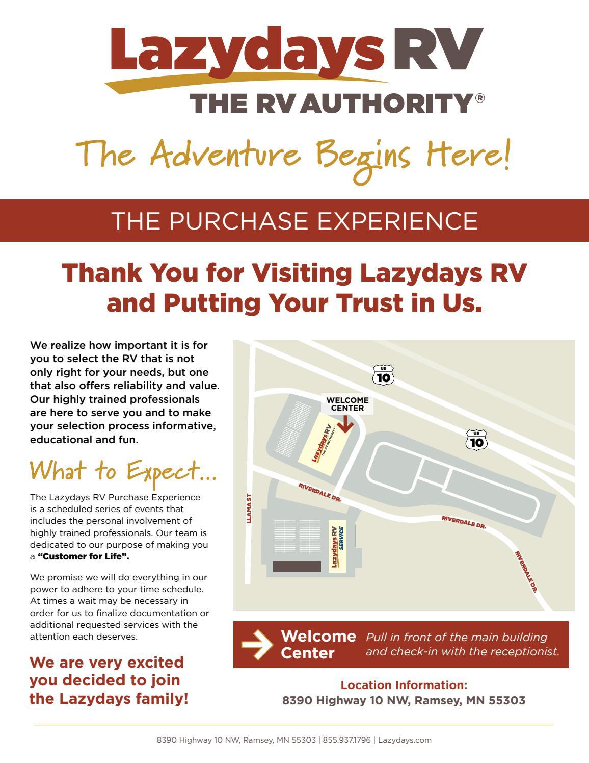 Lazydays RV of Minneapolis Purchase Experience by LDRV - Issuu