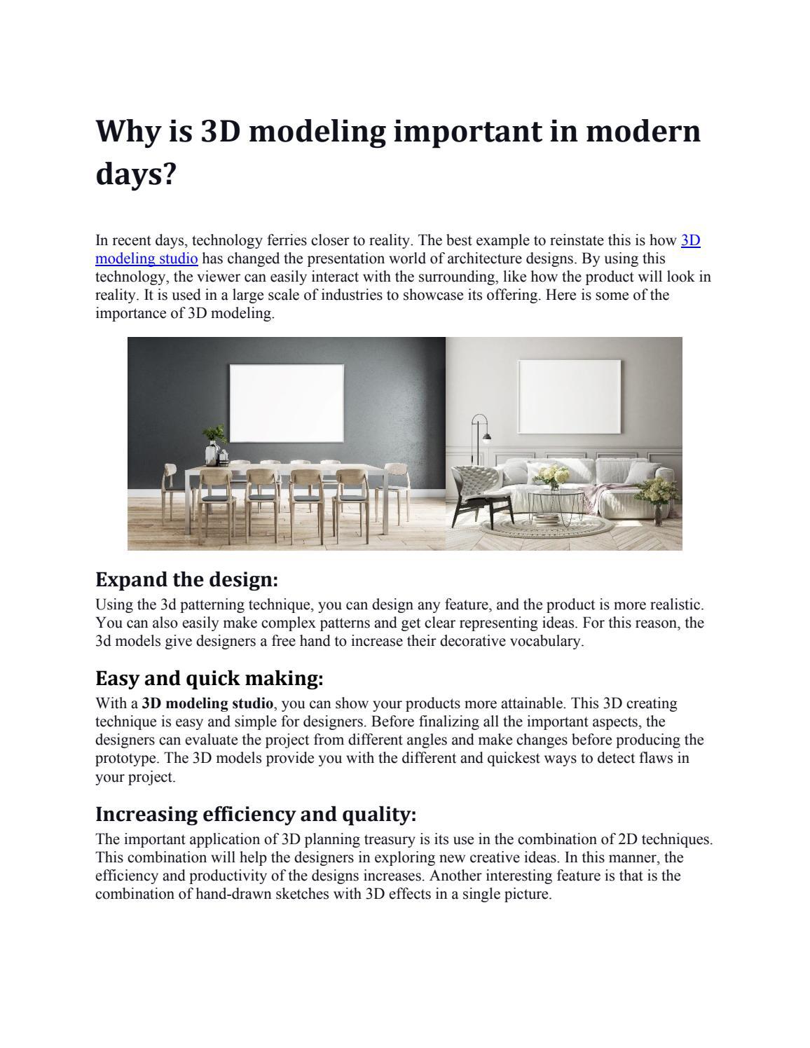 Why is 3D modeling important in modern days? by 3D Furniture Modeling ...