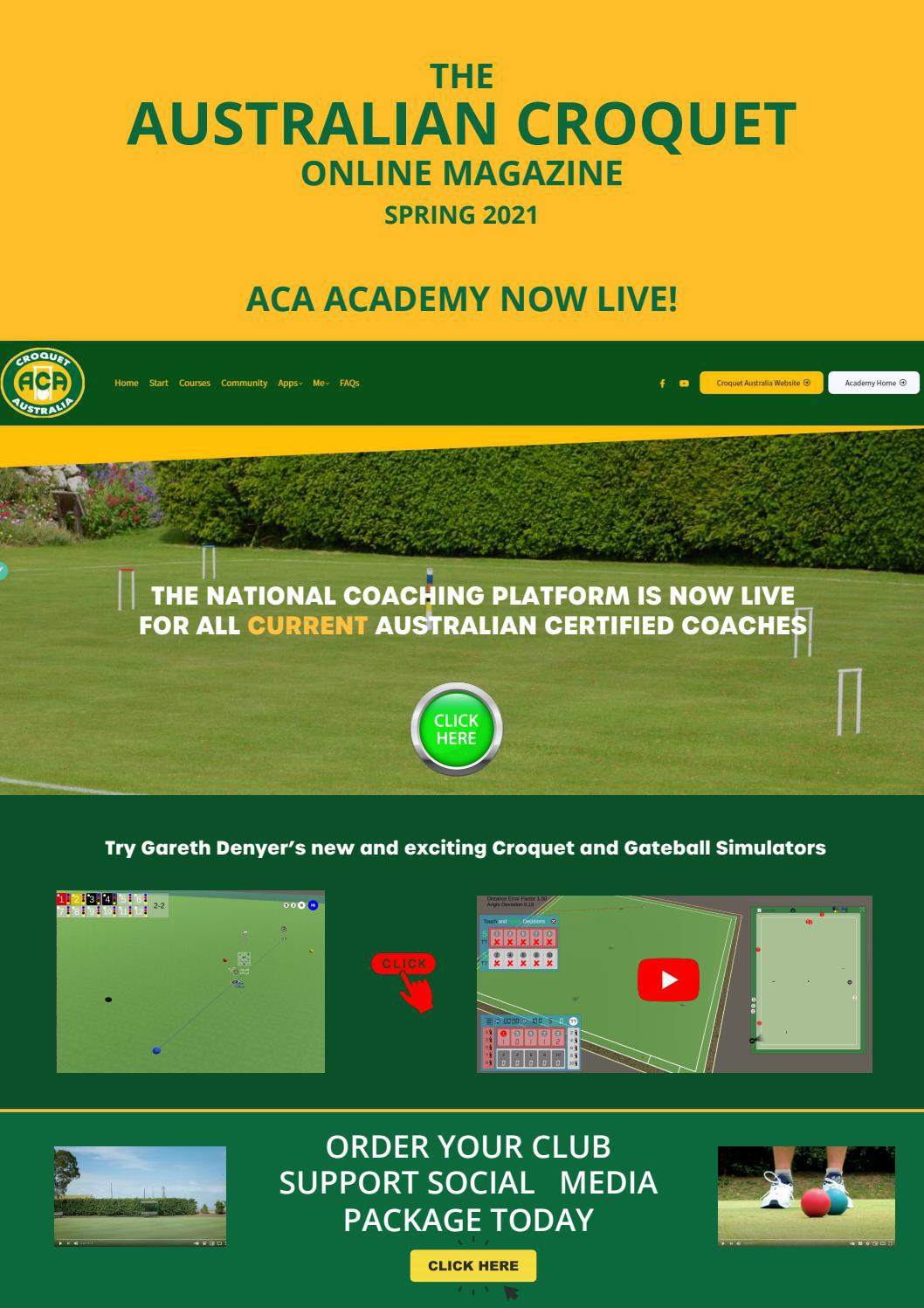 Croquet Australia Spring Newsletter by Adala - Issuu