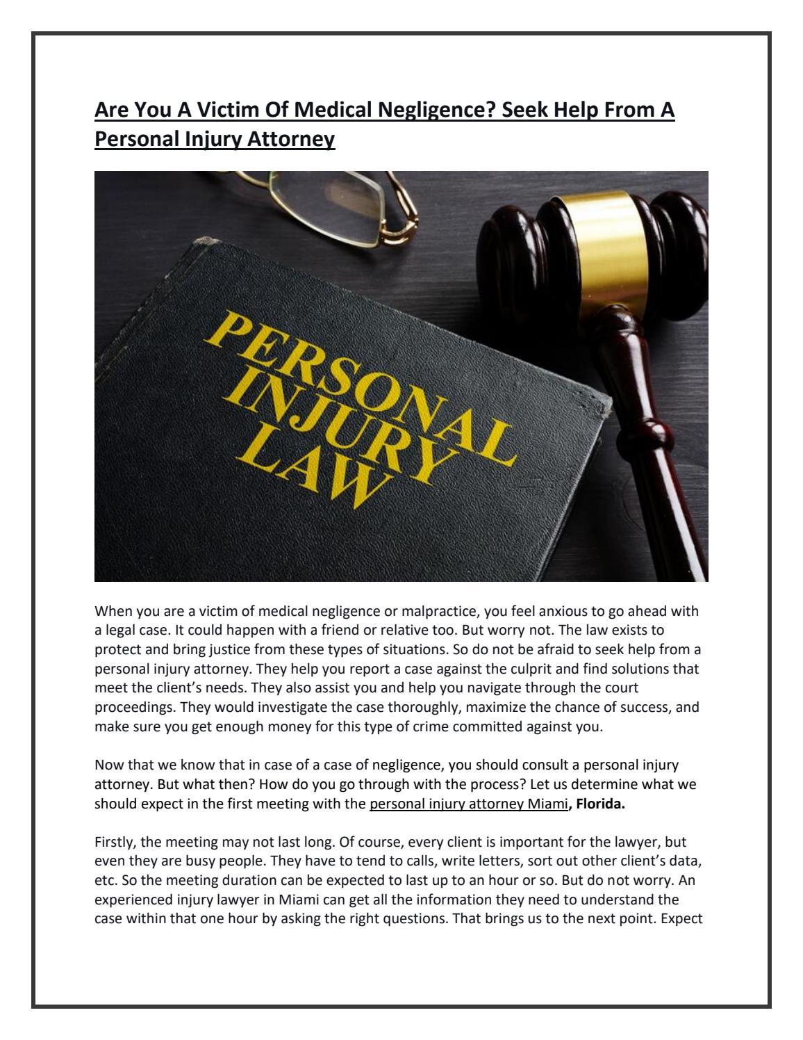 Are You A Victim Of Medical Negligence? Seek Help From A Personal ...