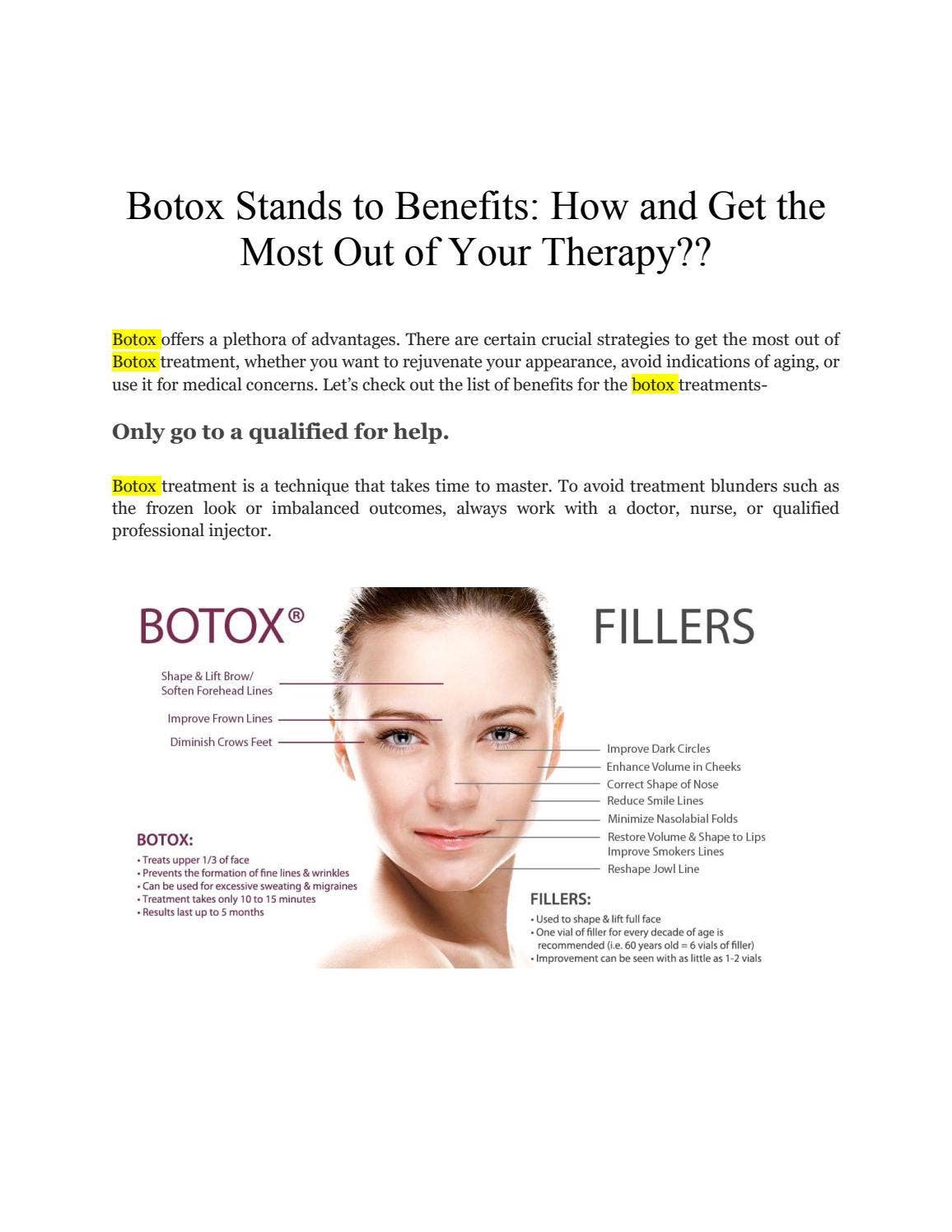 Botox Stands to Benefits How and Get the Most Out of Your Therapy by ...