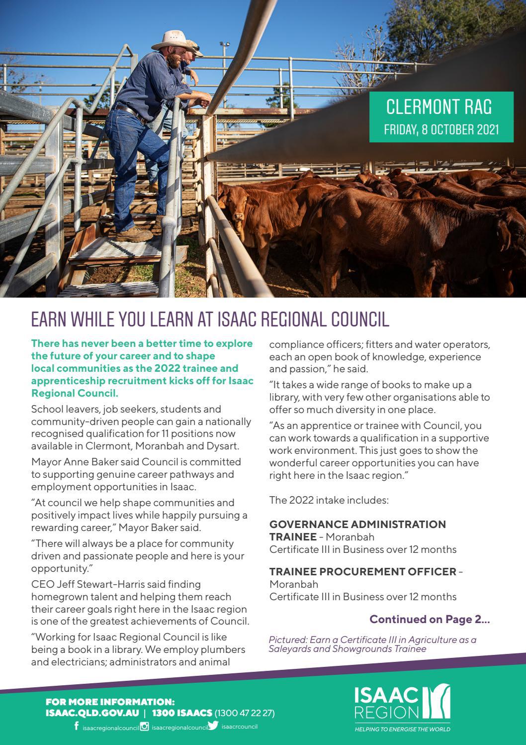 Clermont Rag 8 October 2021 by Isaac Regional Council - Issuu