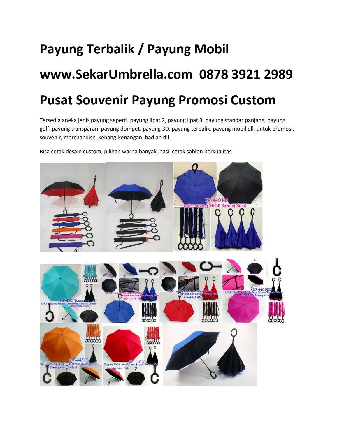 0878 3921 2989 Payung Terbalik Jakarta by Dsekar Printing Pusat Cetak ...