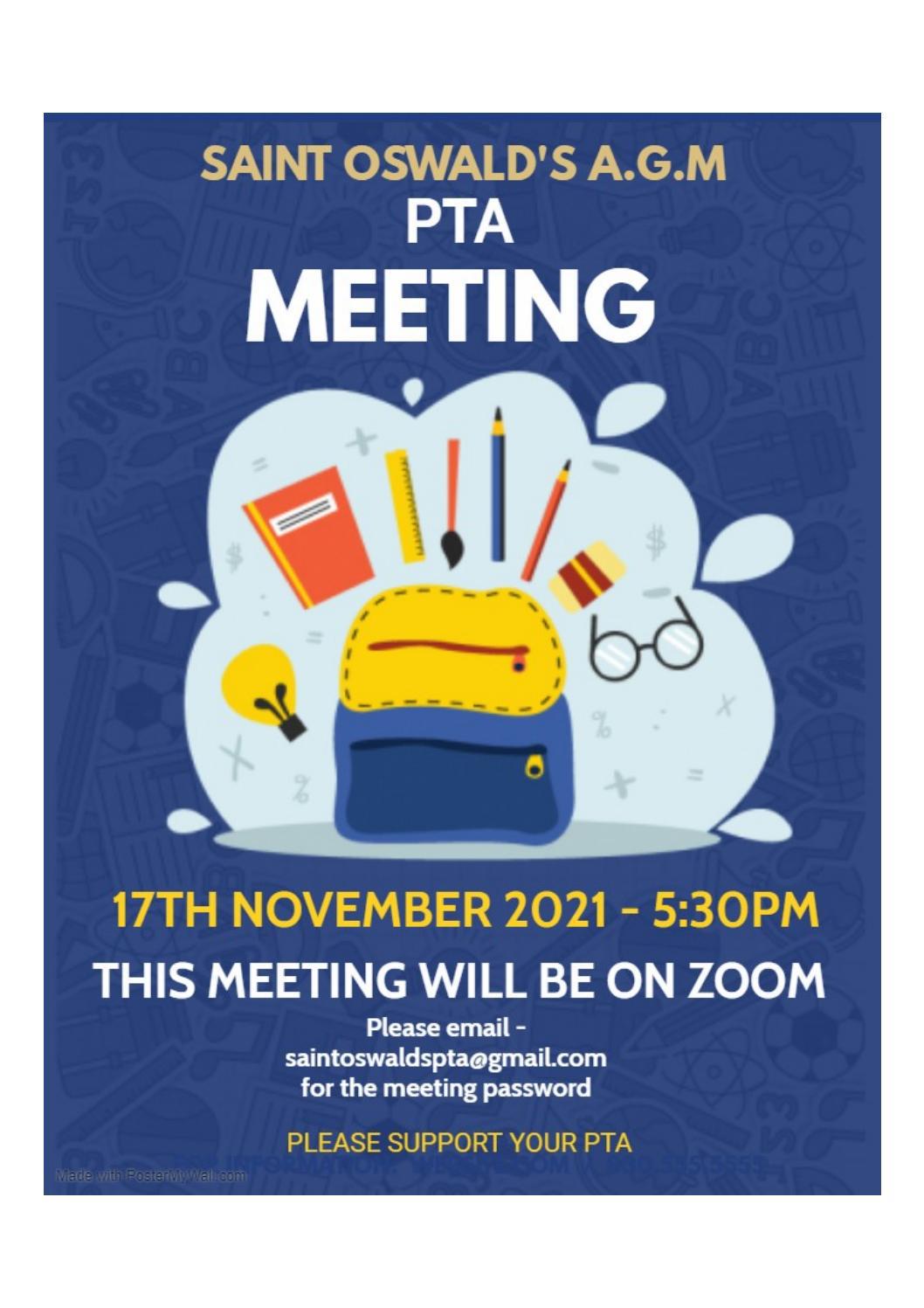 SAINT OSWALD'S PTA - ANNUAL GENERAL MEETING (AGM) by Schudio - Issuu