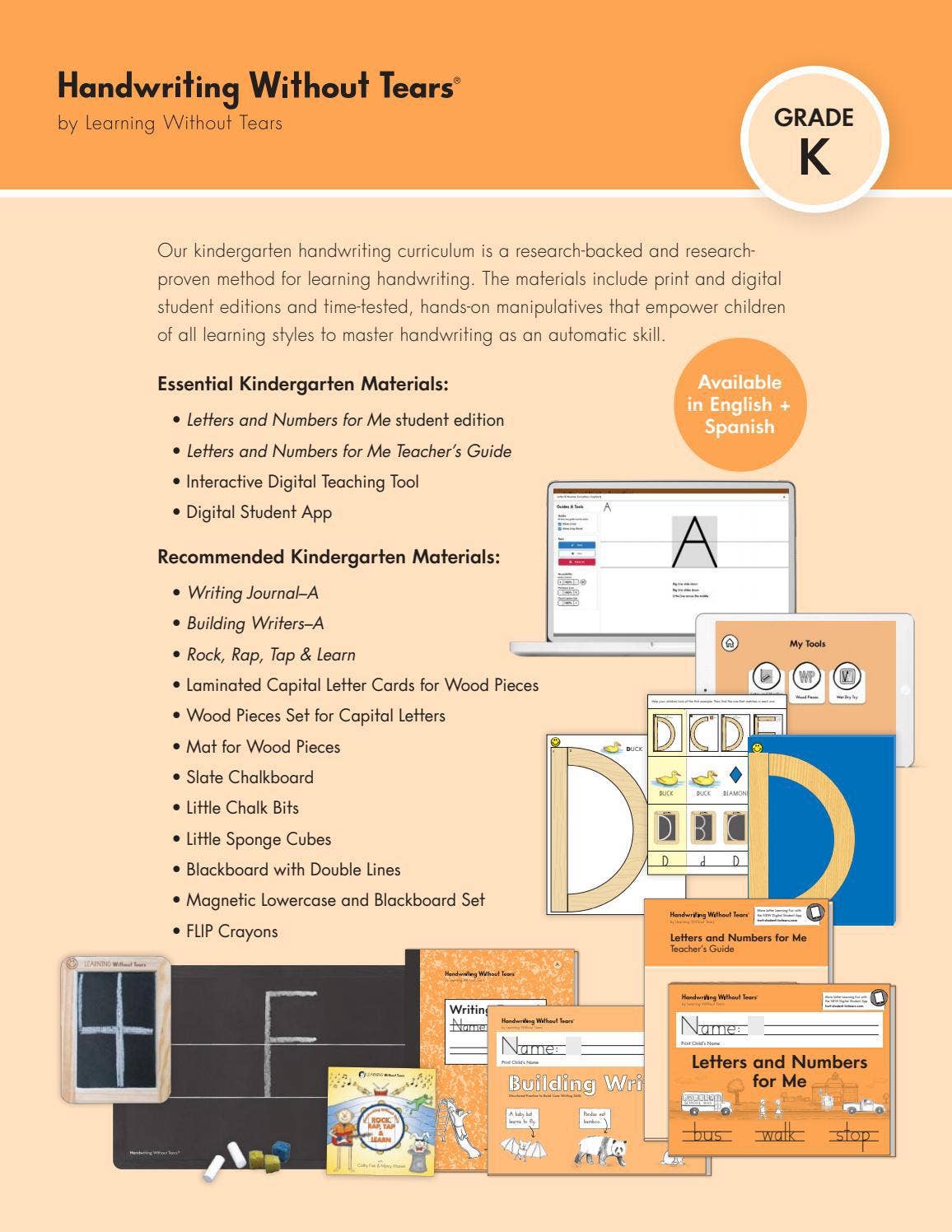 Handwriting Without Tears Curriculum - K by Learning Without Tears - Issuu