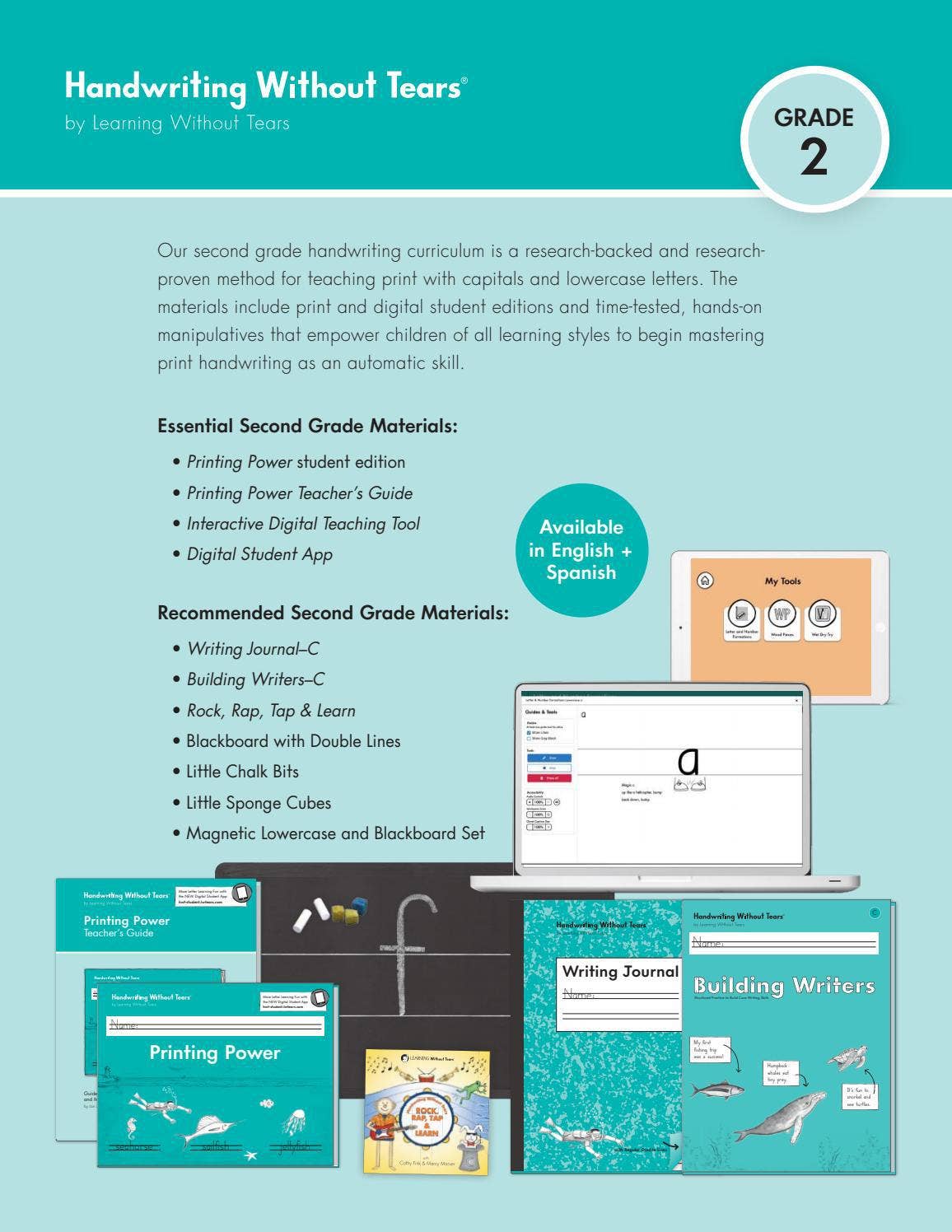 Handwriting Without Tears Curriculum - Grade Two by Learning Without ...