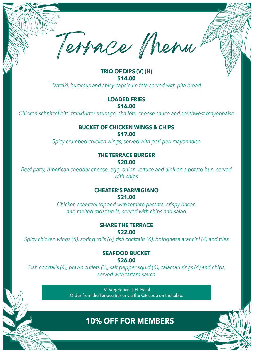 Terrace Bar Menu by Bankstown Sports Club - Issuu