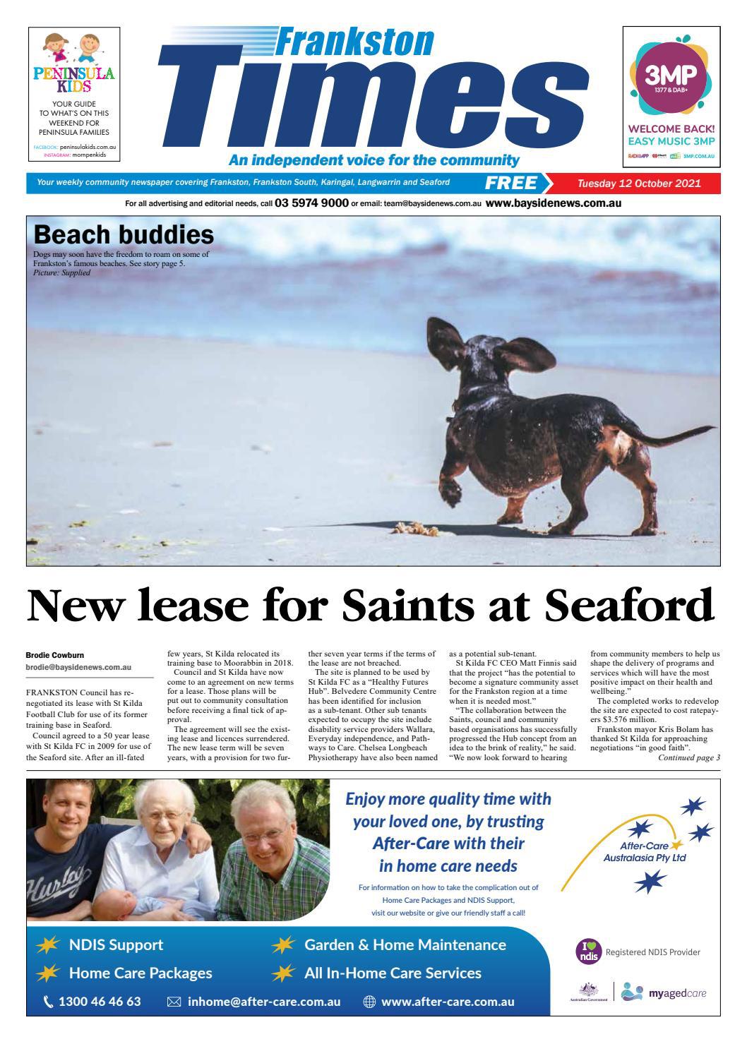 Frankston Times 12 October 2021 by Mornington Peninsula News Group - Issuu
