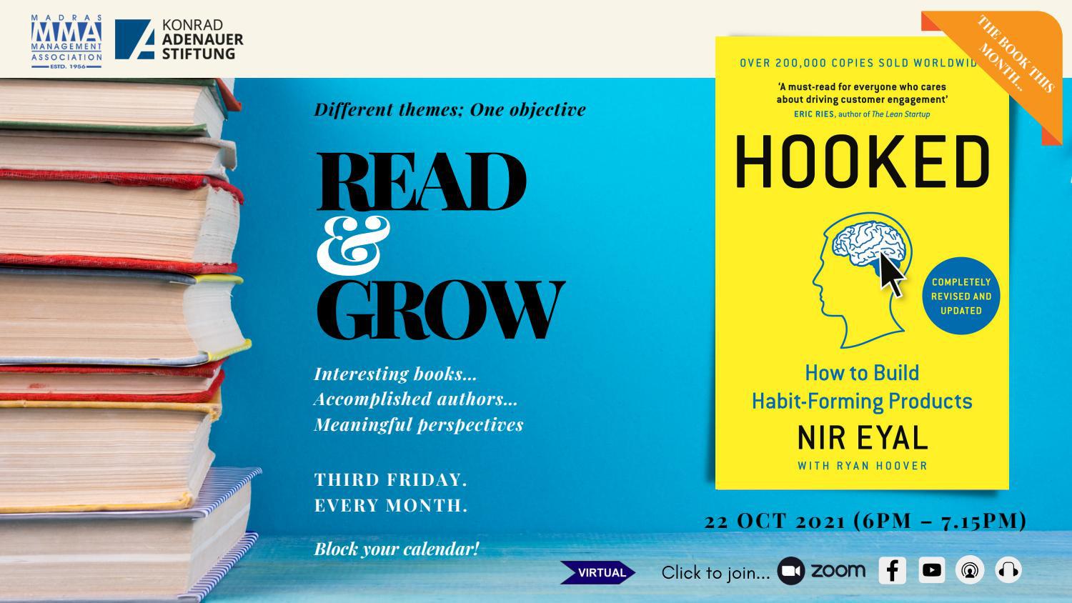Read & Grow series "Hooked" - 22 Oct 2021 by Madras Management ...