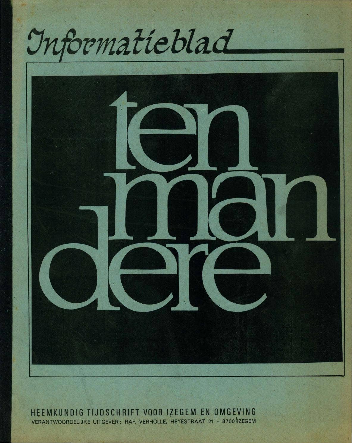 Ten Mandere 1982 extranummer by bart blomme - Issuu