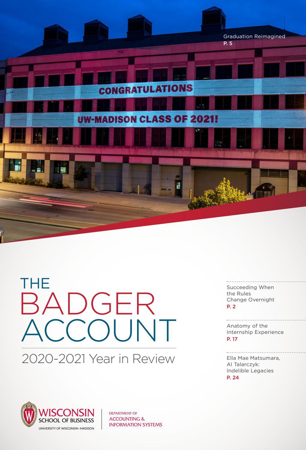 The Badger Account Year in Review 2020-2021 by University of Wisconsin ...