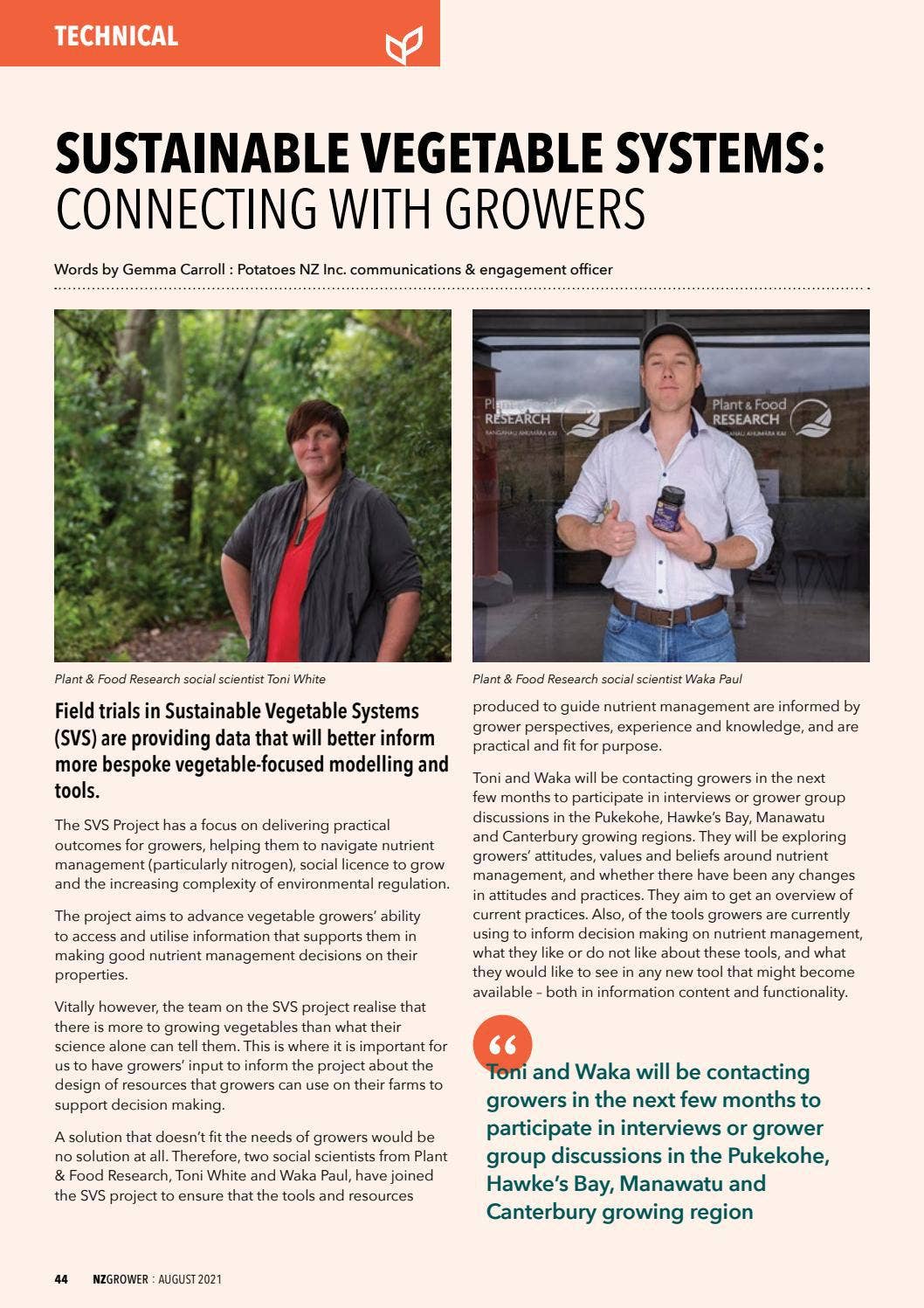 NZGrower | August 2021 by Horticulture New Zealand - Issuu