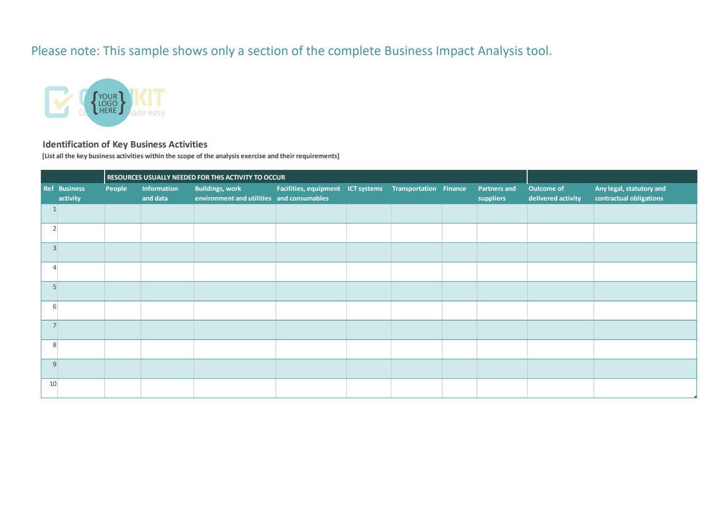 BCMS-FORM-08-1 Business Impact Analysis Tool by CertiKit Limited - Issuu
