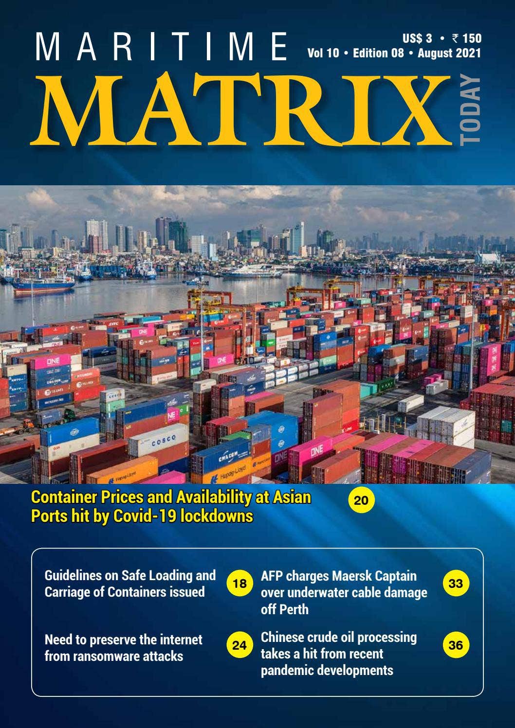 Maritime Matrix Today August 2021 by Marex Media Pvt Ltd - Issuu
