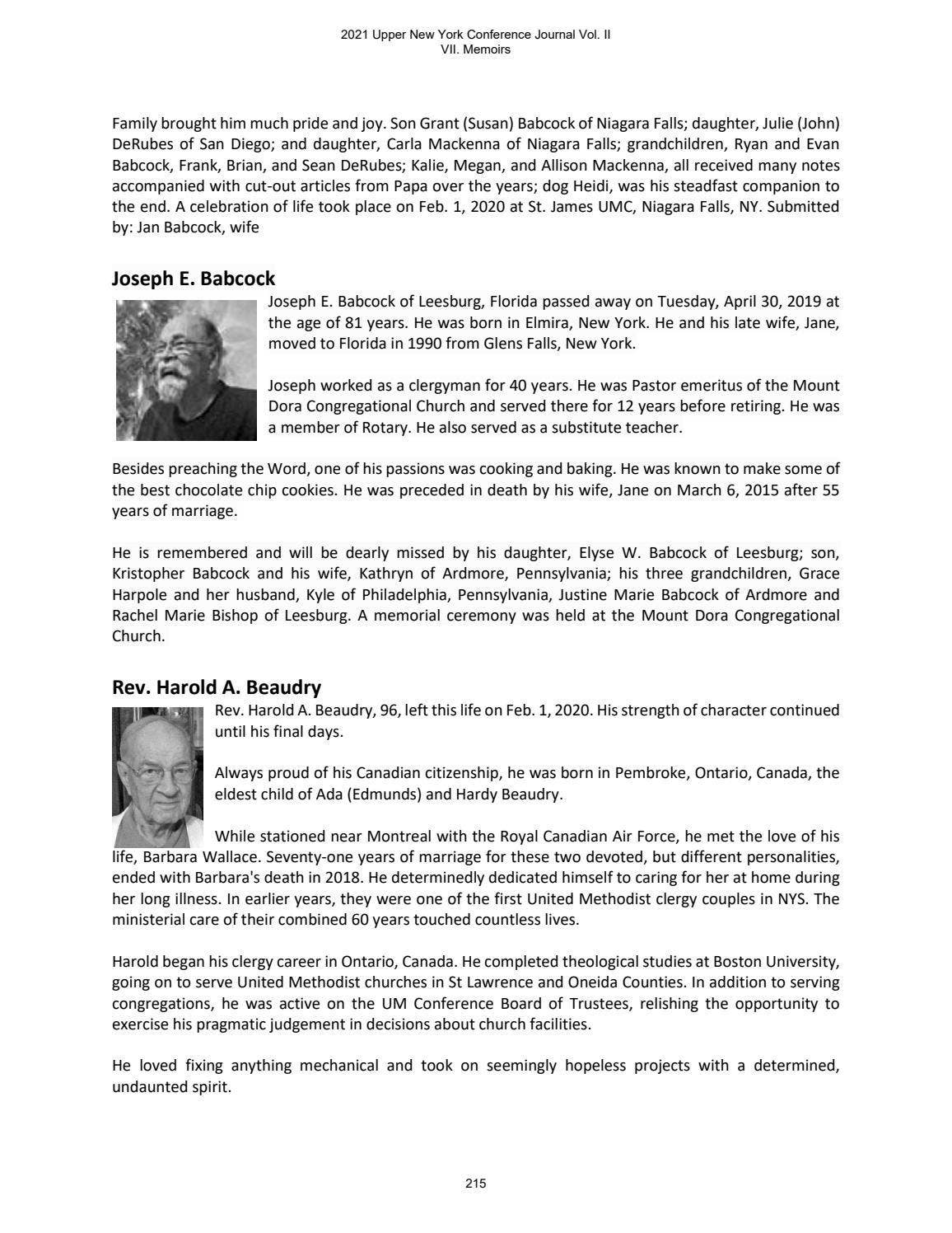 2021 Upper New York Journal, Volume II by Upper New York Conference - Issuu