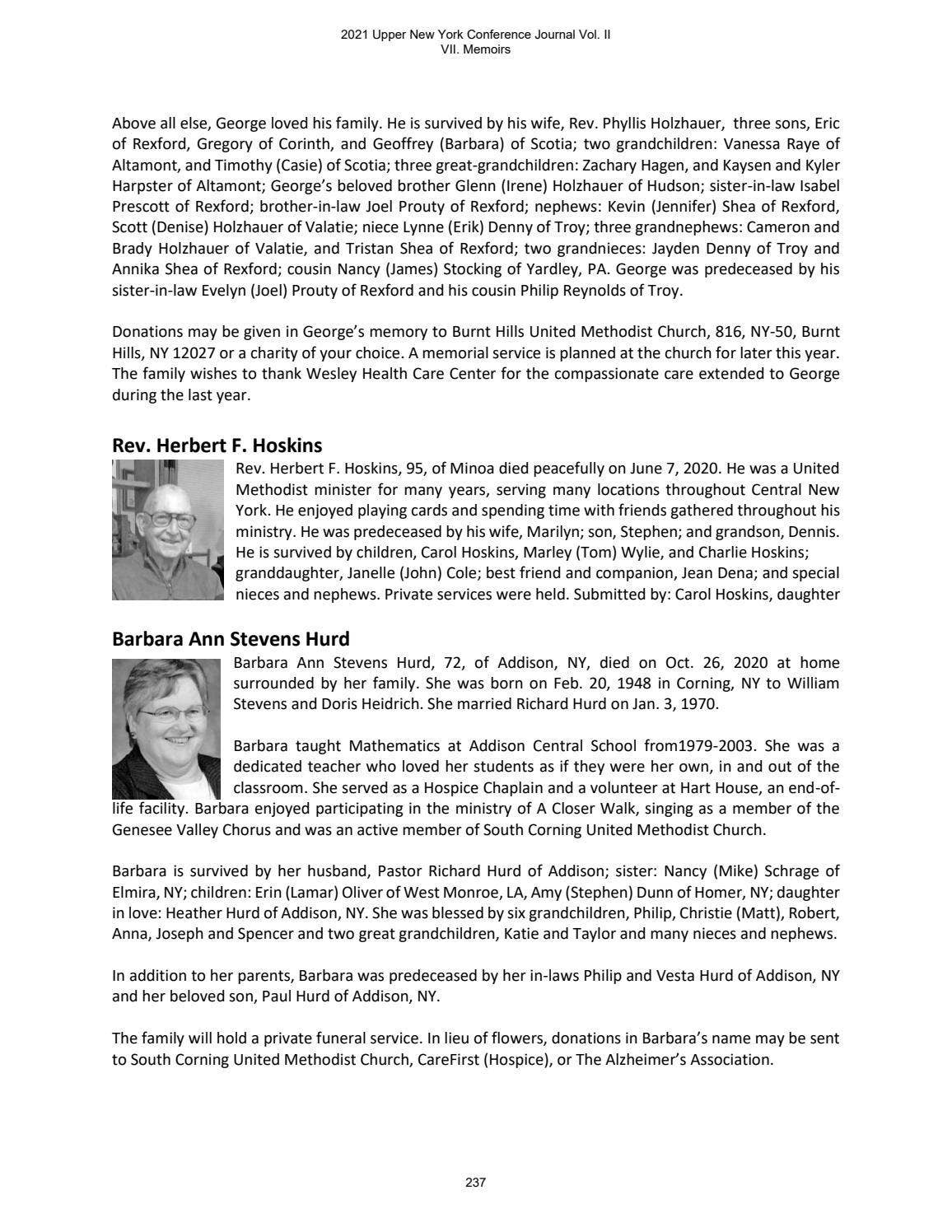 2021 Upper New York Journal, Volume II by Upper New York Conference - Issuu