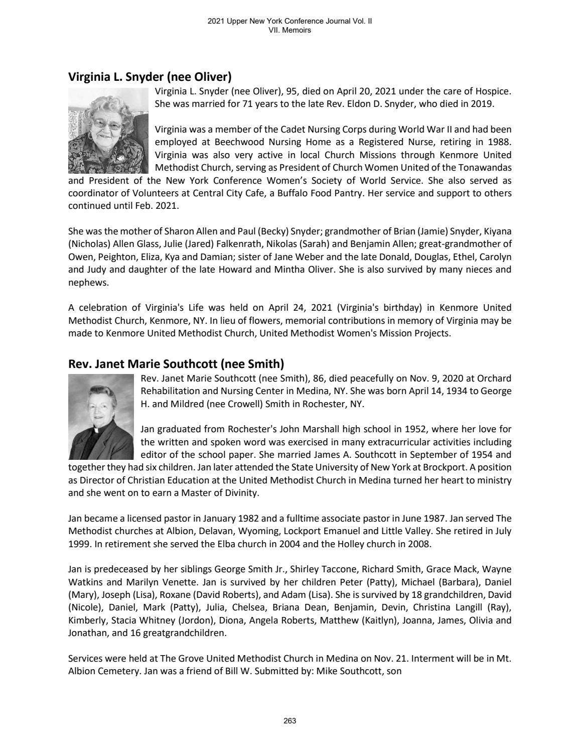 2021 Upper New York Journal, Volume II by Upper New York Conference - Issuu