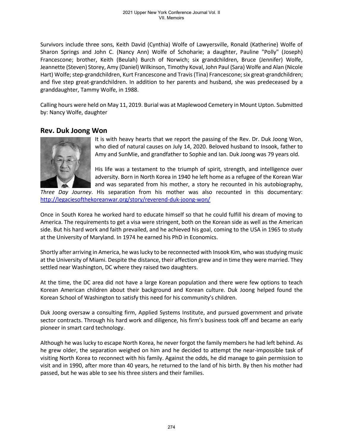 2021 Upper New York Journal, Volume II by Upper New York Conference - Issuu