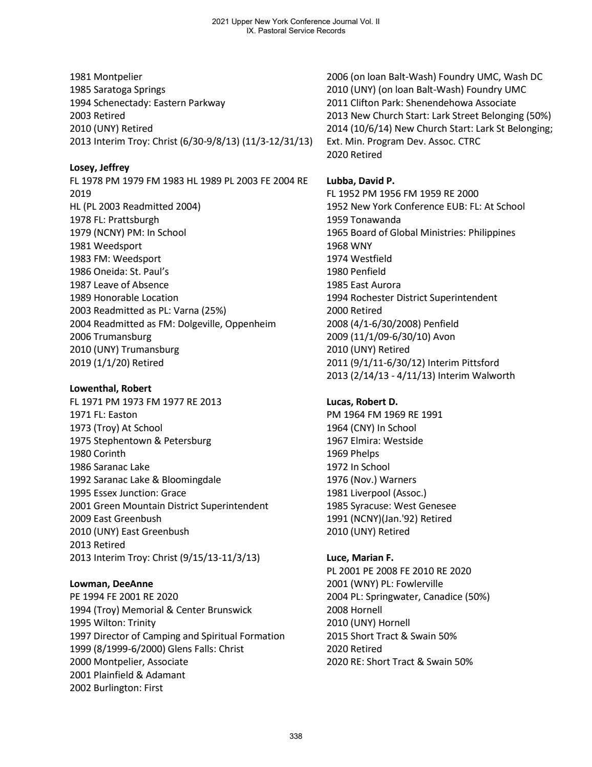2021 Upper New York Journal, Volume II by Upper New York Conference - Issuu
