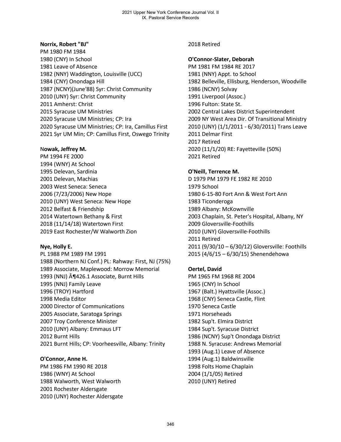 2021 Upper New York Journal, Volume II by Upper New York Conference - Issuu