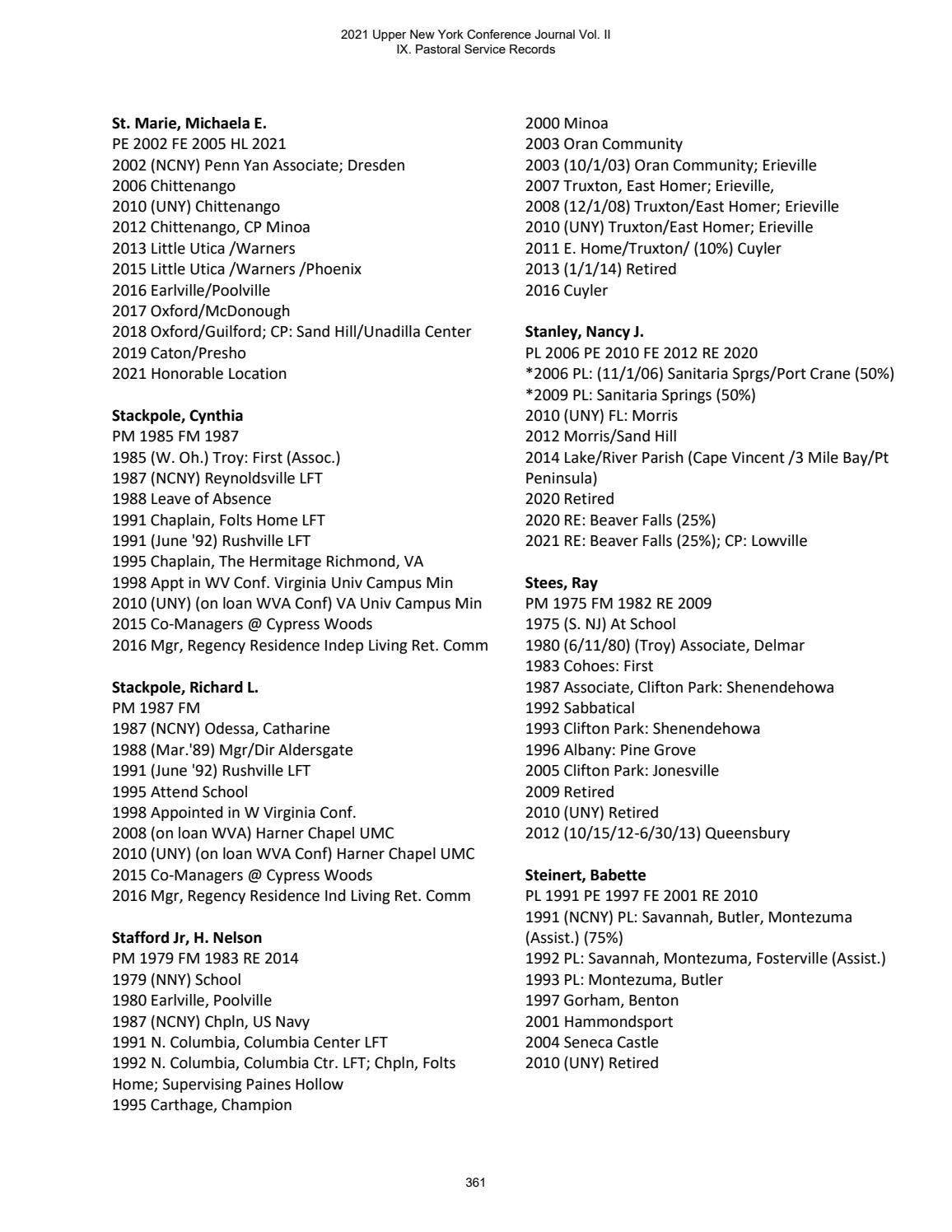 2021 Upper New York Journal, Volume II by Upper New York Conference - Issuu