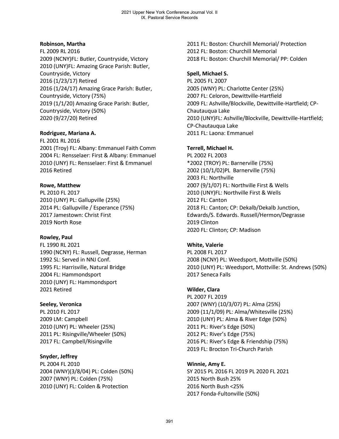 2021 Upper New York Journal, Volume II by Upper New York Conference - Issuu