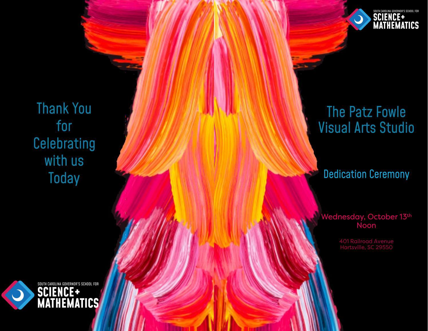 Patz Fowle Visual Arts Studio dedication ceremony program by gssm - Issuu