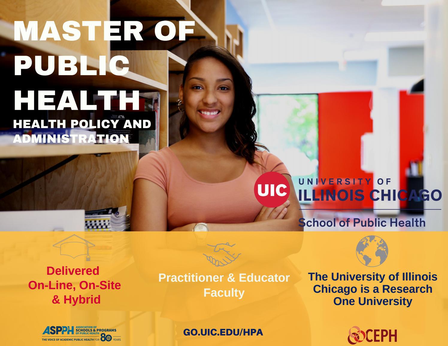 MPH ad by UIC Health Policy and Administration - Issuu