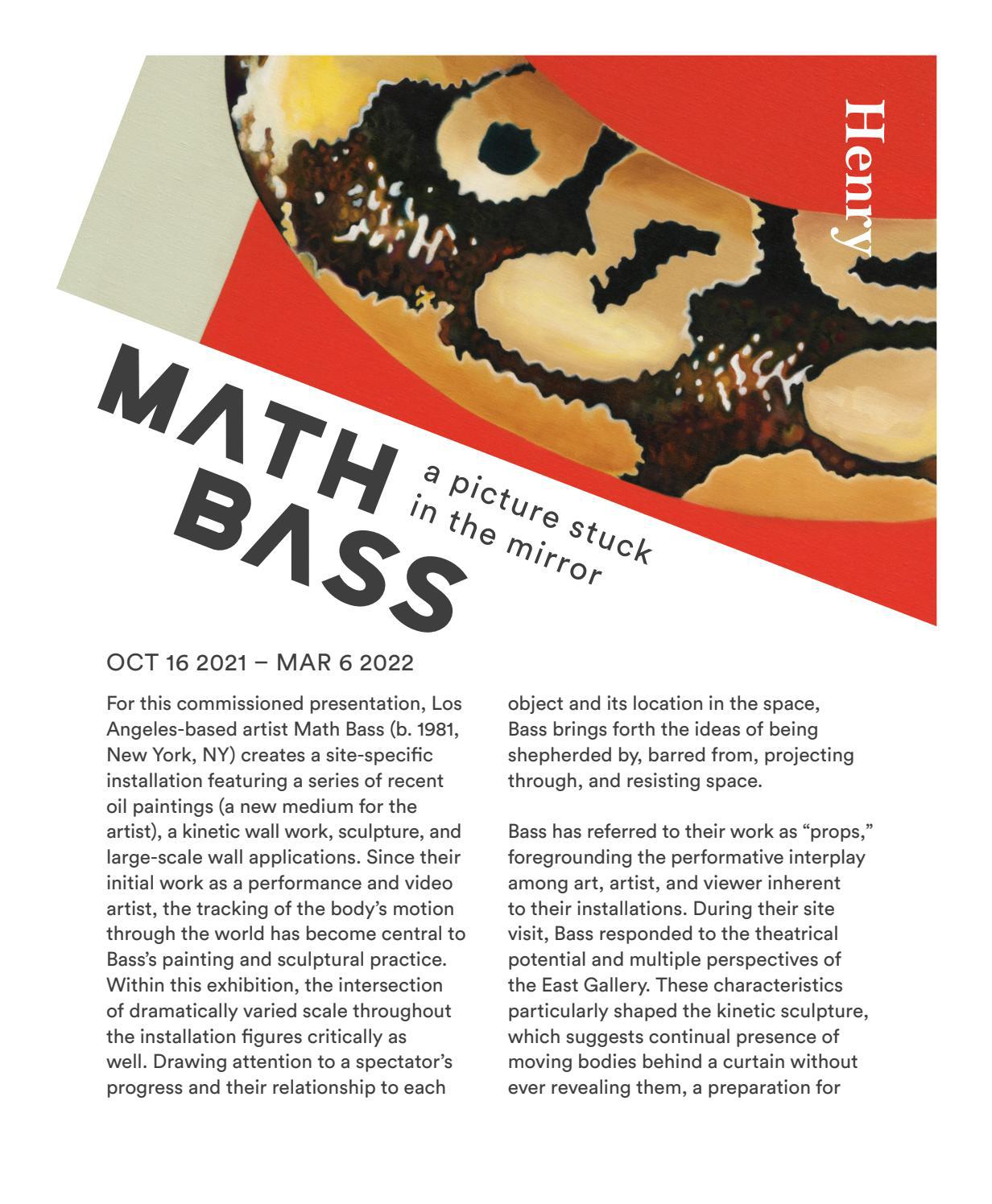 Math Bass: a picture stuck in a mirror by Henry Art Gallery - Issuu