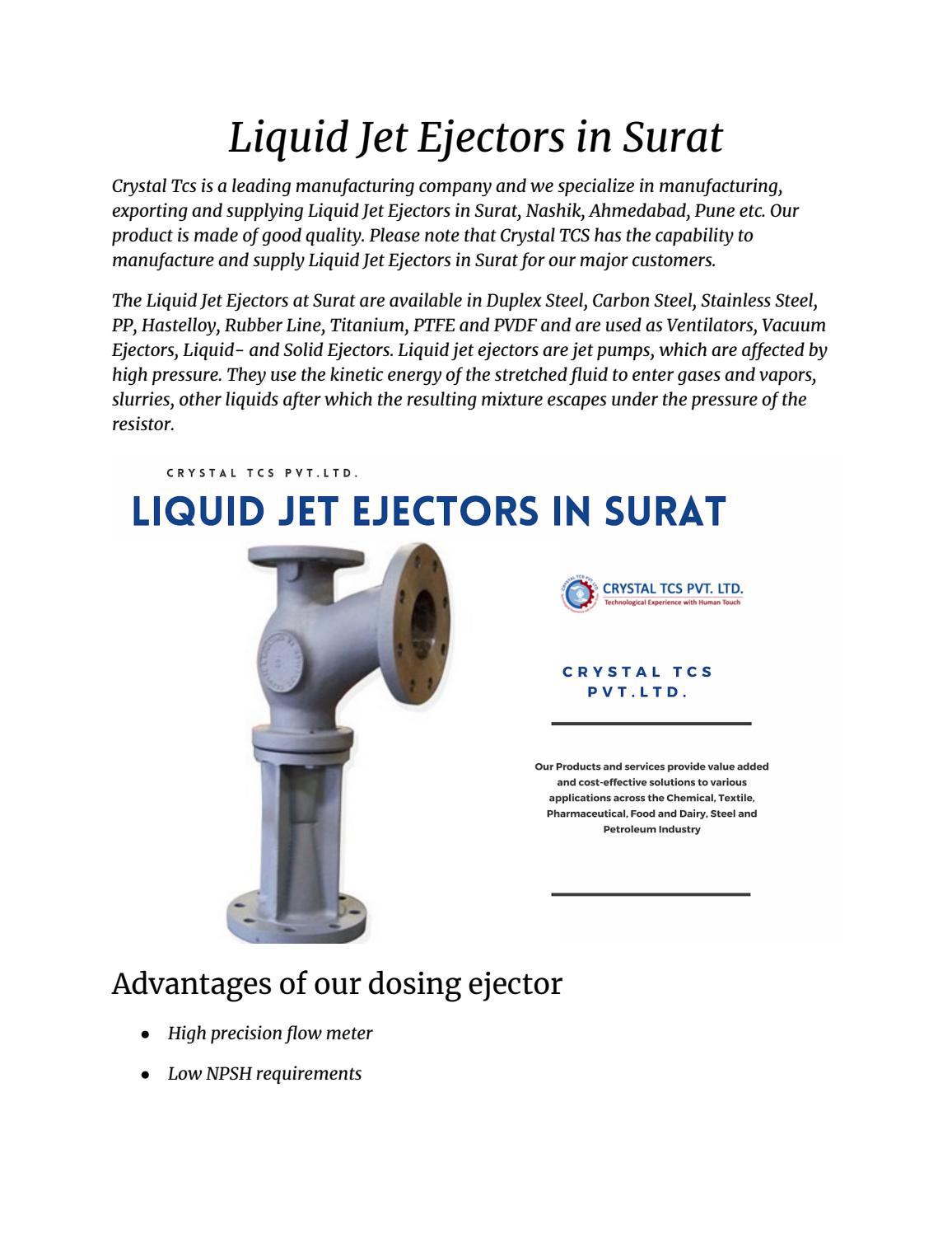 LIQUID JET EJECTORS IN SURAT by crystaltcs - Issuu