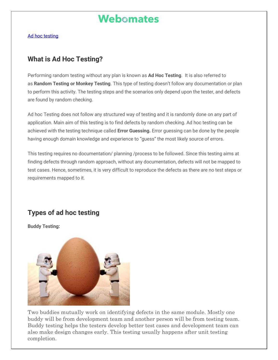 Ad hoc testing by Webomates INC - Issuu