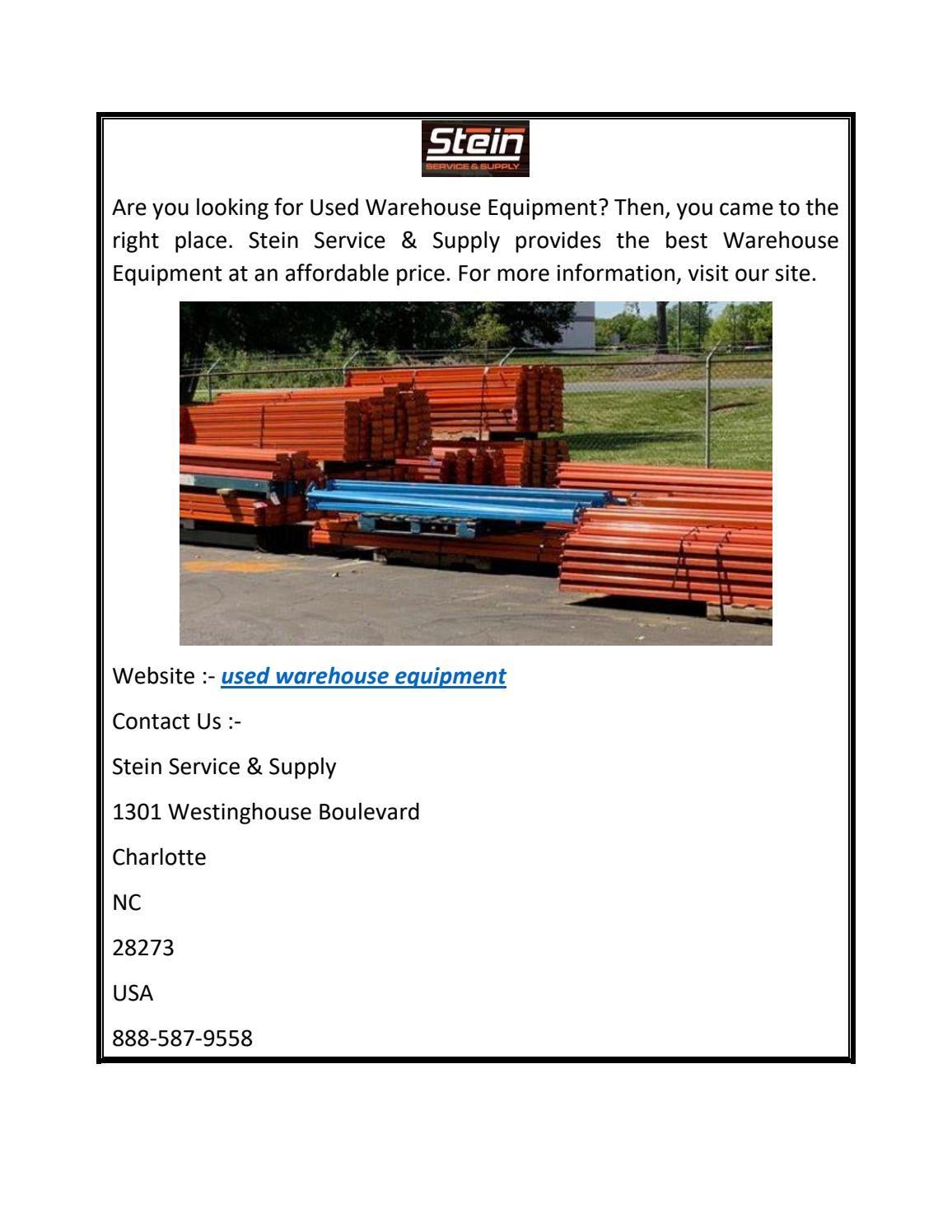 Used Warehouse Equipment Stein Service & Supply by steinservicesupply01 ...